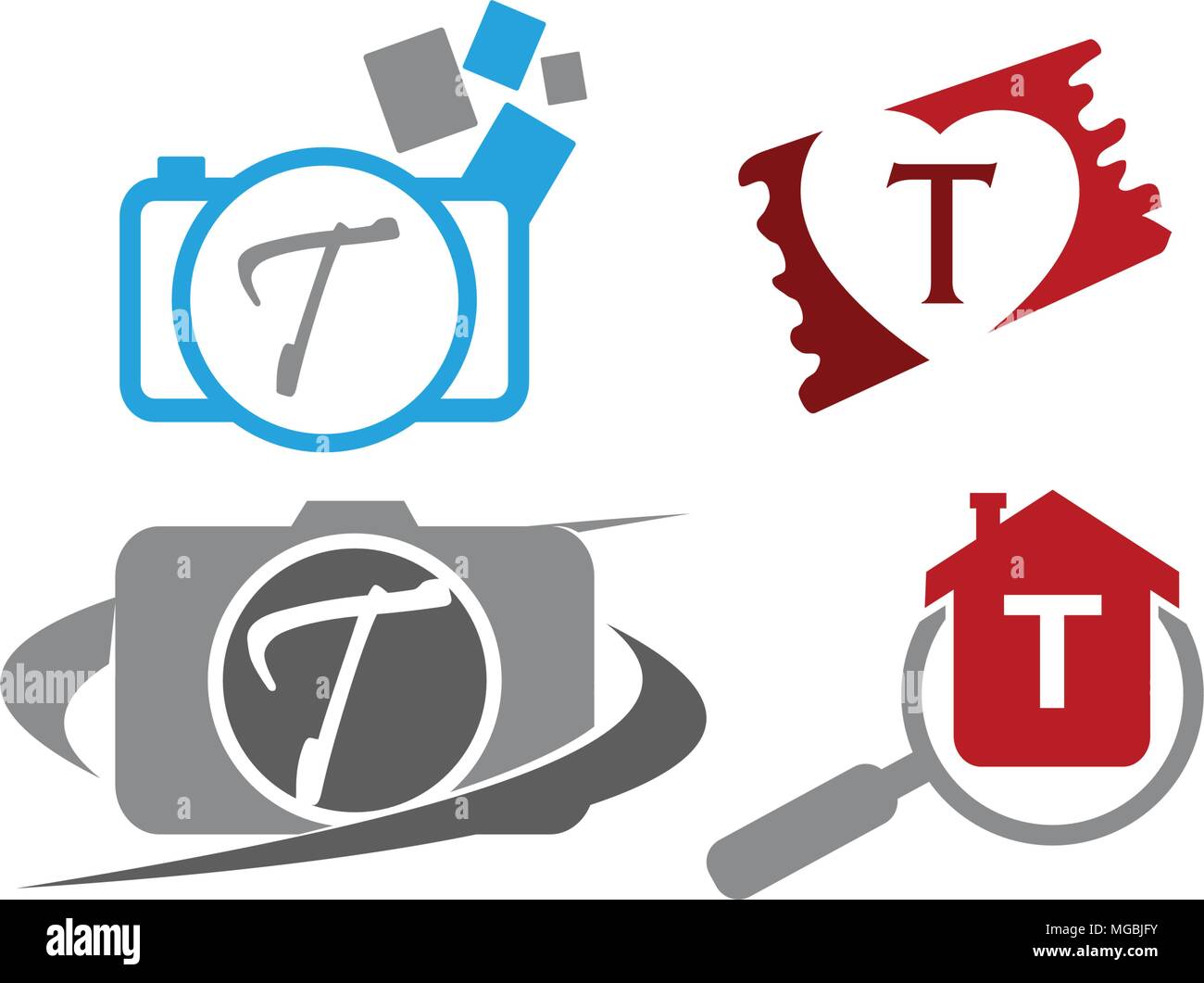 Logotype T Modern Template Set Stock Vector Image & Art - Alamy