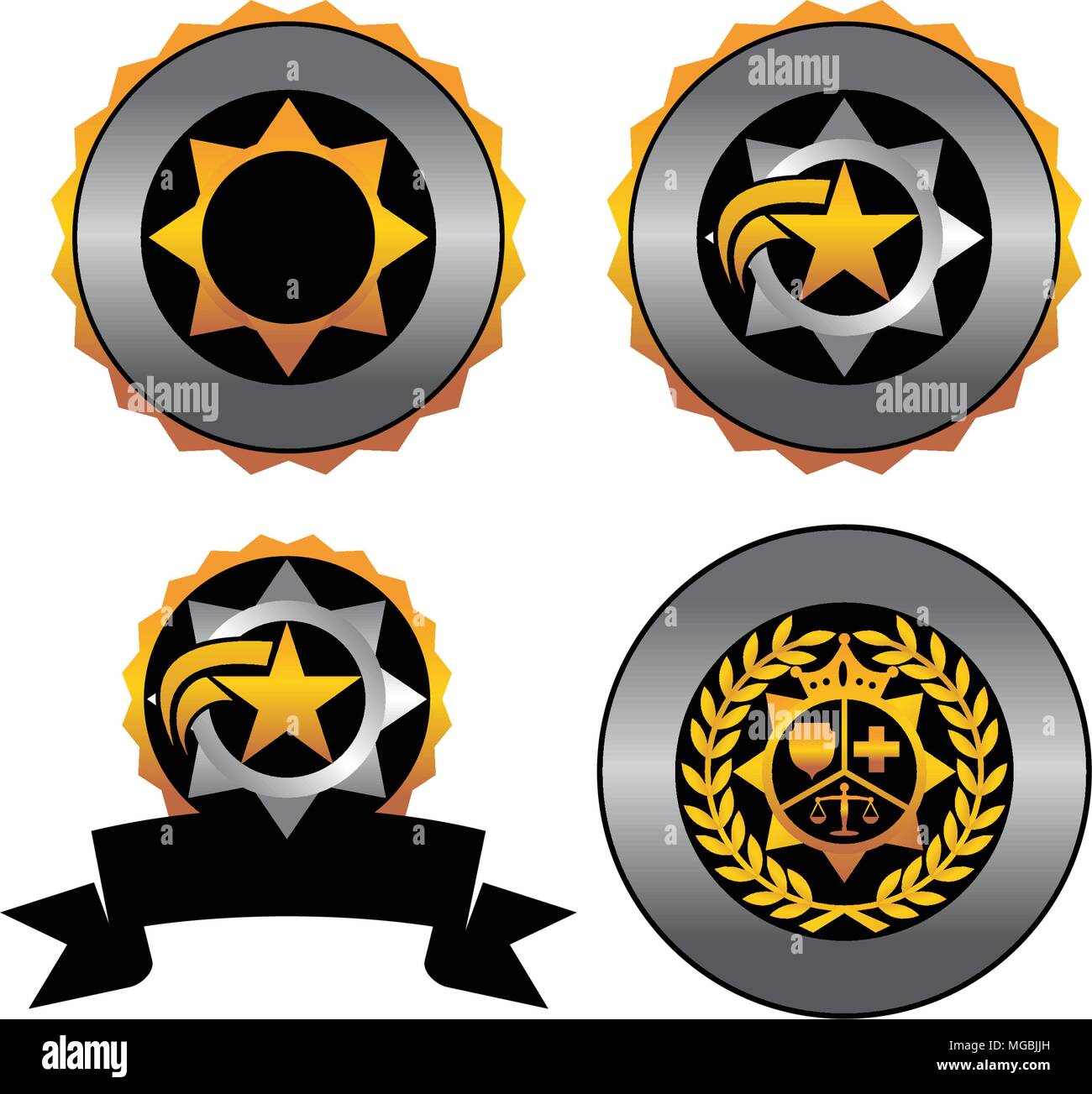 Blank Star Badge Premium Photo | Blank Star Logo Or Emblem Badge In