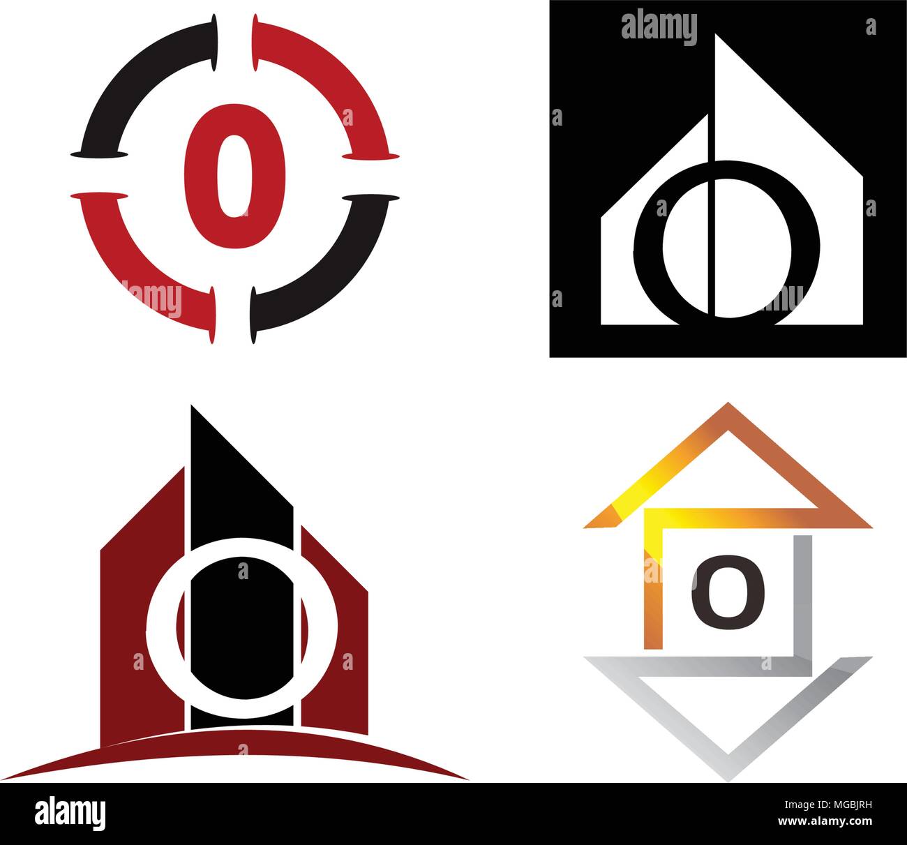 Logotype O Modern Template Set Stock Vector Image & Art - Alamy