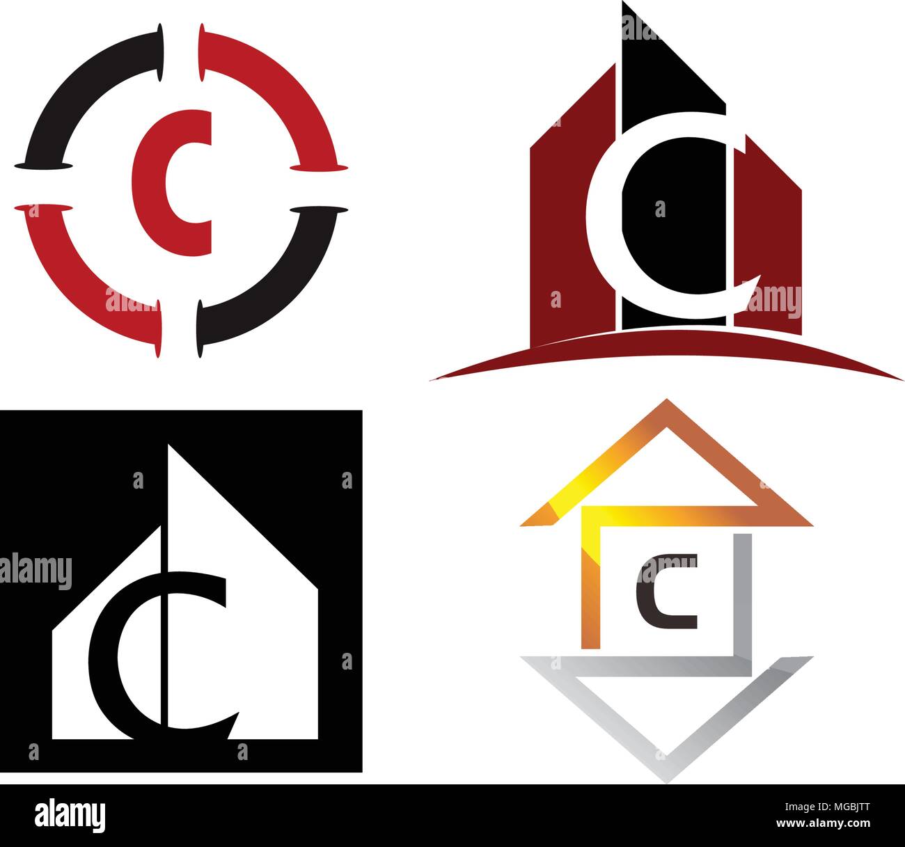 Logotype C Modern Template Set Stock Vector Image & Art - Alamy