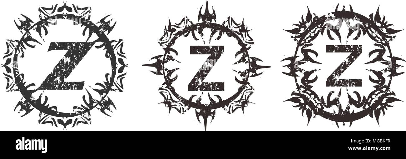 Rough Letter Z Template Set Stock Vector Image & Art - Alamy