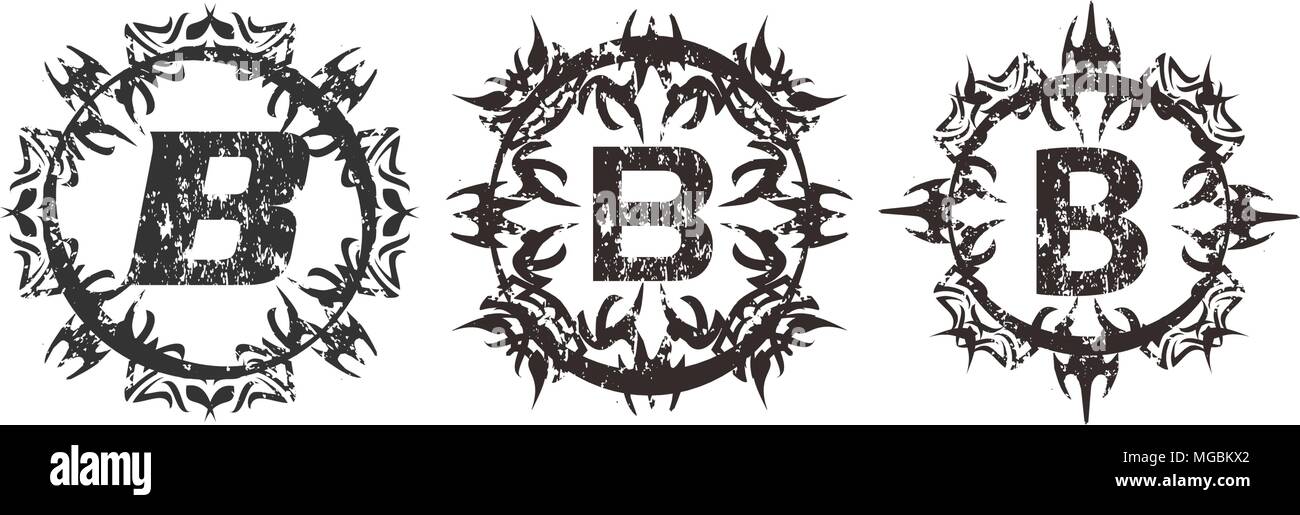Rough Letter B Template Set Stock Vector Image & Art - Alamy
