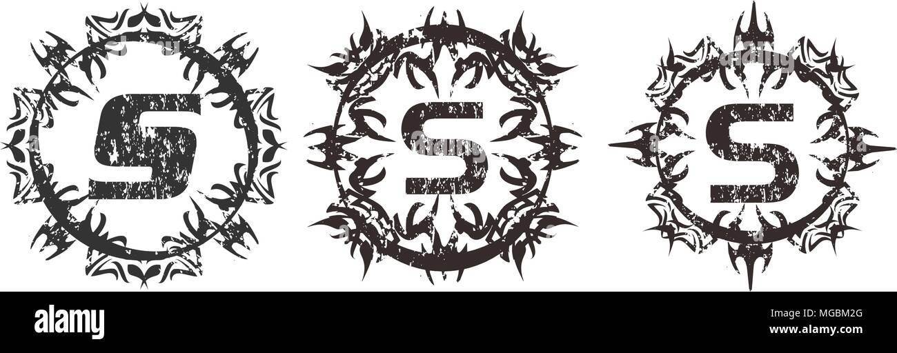 Rough Letter S Template Set Stock Vector Image & Art - Alamy