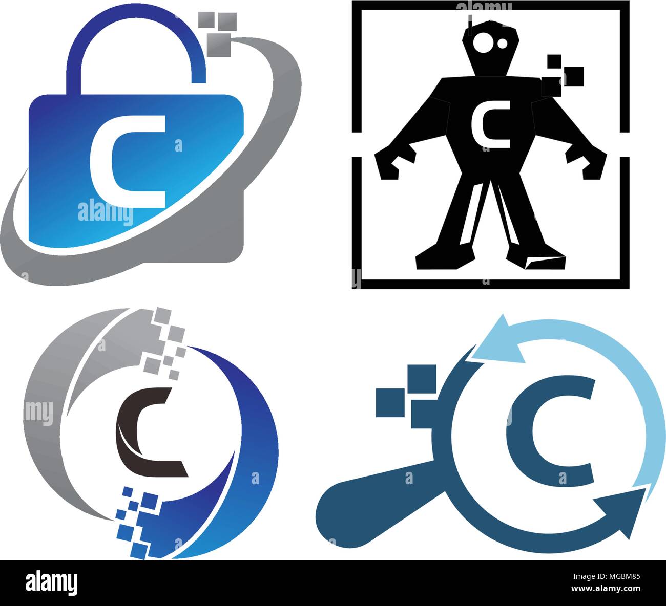 Technology Application C Template Set Stock Vector Image And Art Alamy