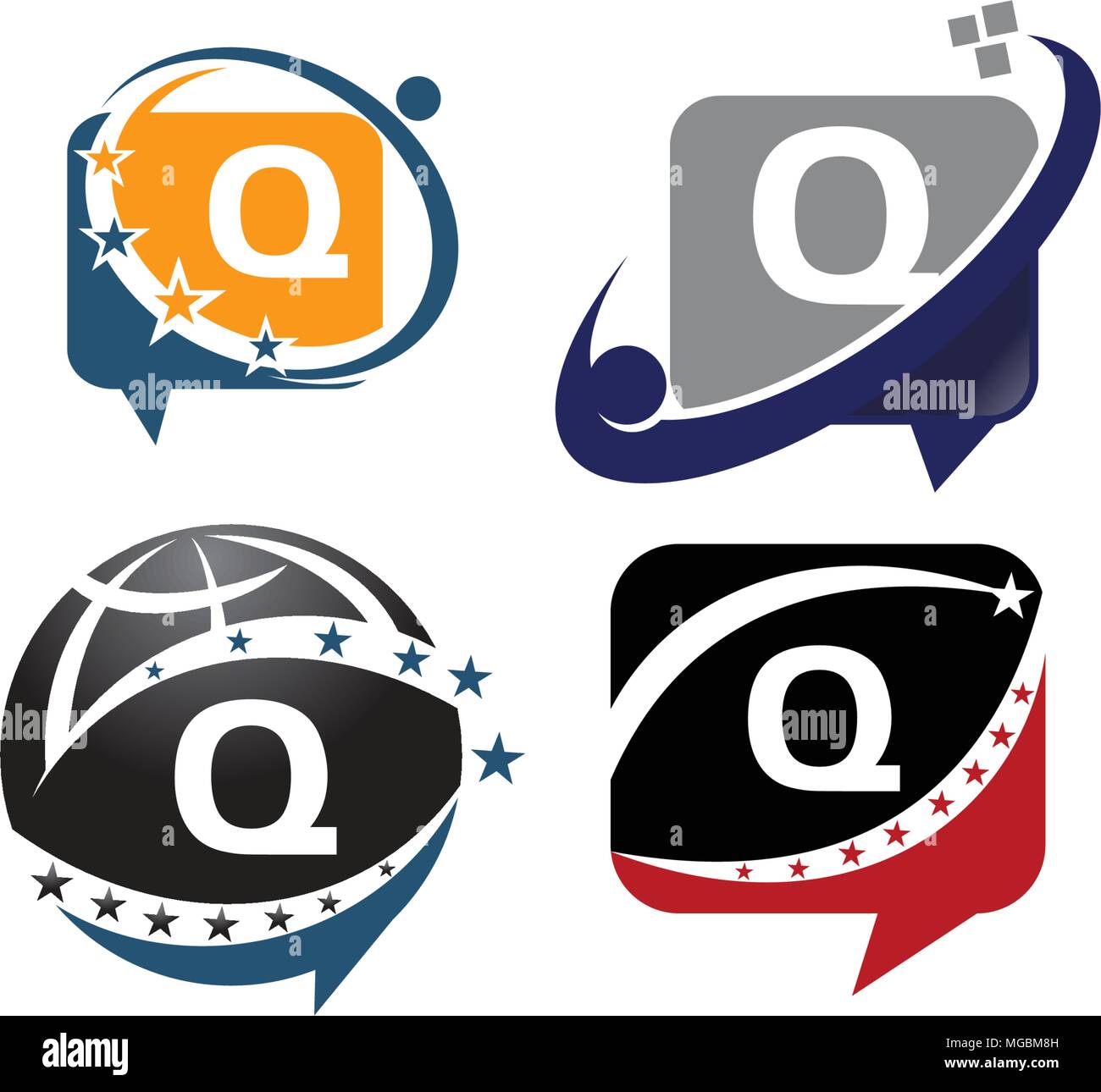 Sharing Solutions Q Template Set Stock Vector Image & Art - Alamy