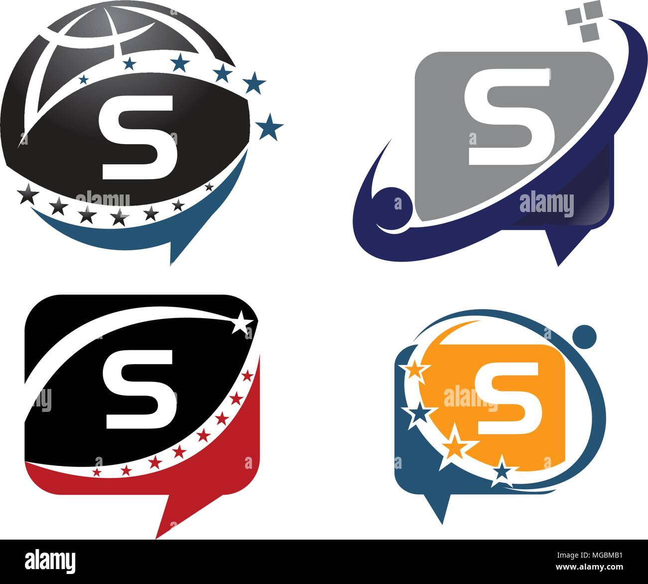 Sharing Solutions S Template Set Stock Vector Image & Art - Alamy