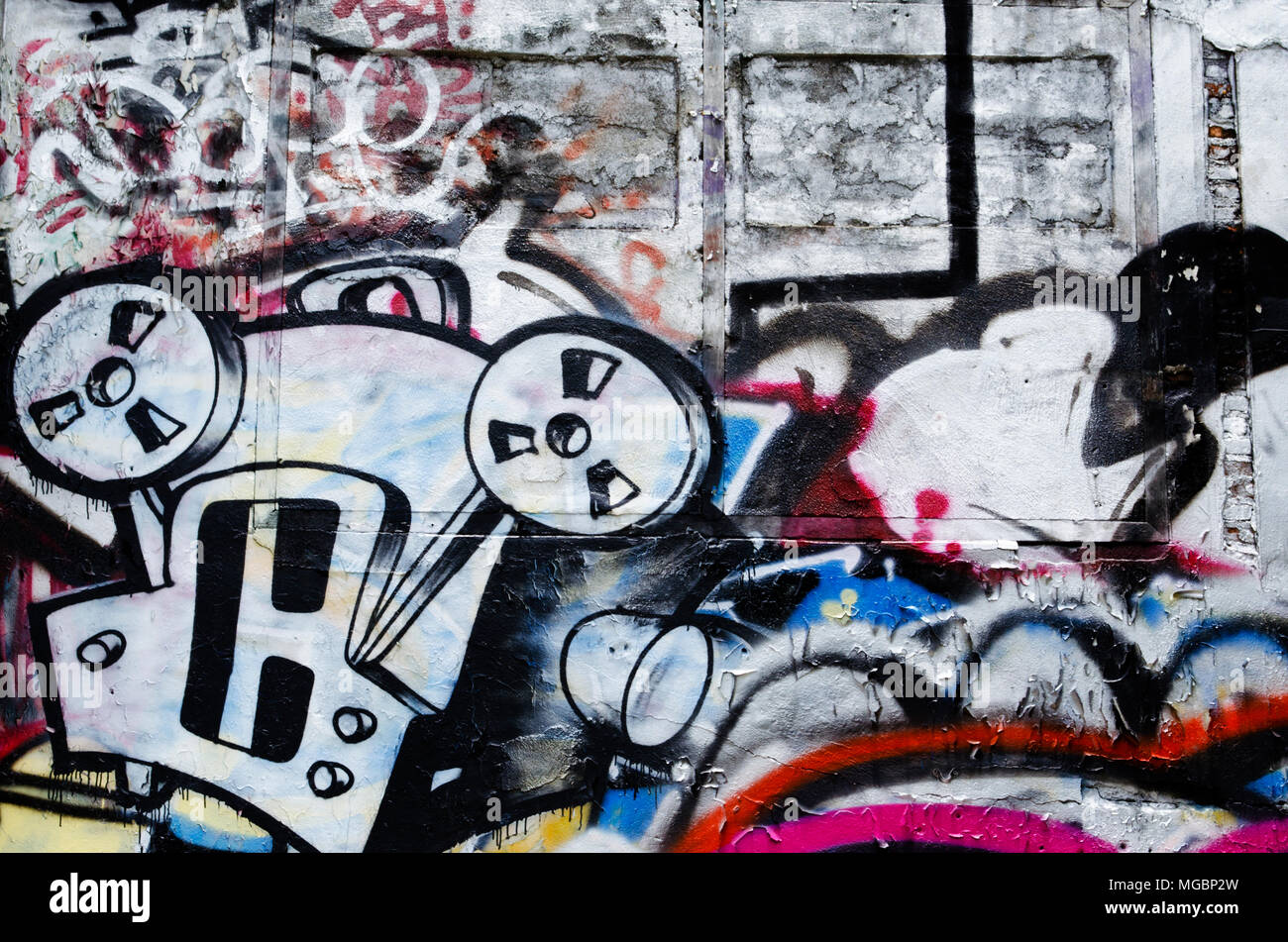 Black Graffiti Wall Background