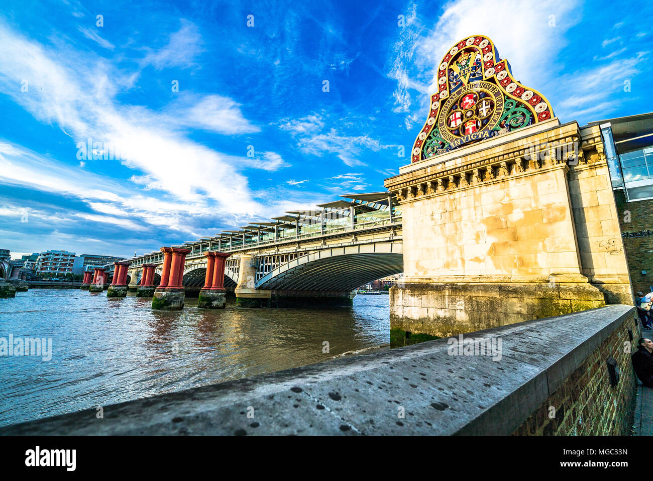 The brightly painted iron insignia of the London Chatham and Dover ...
