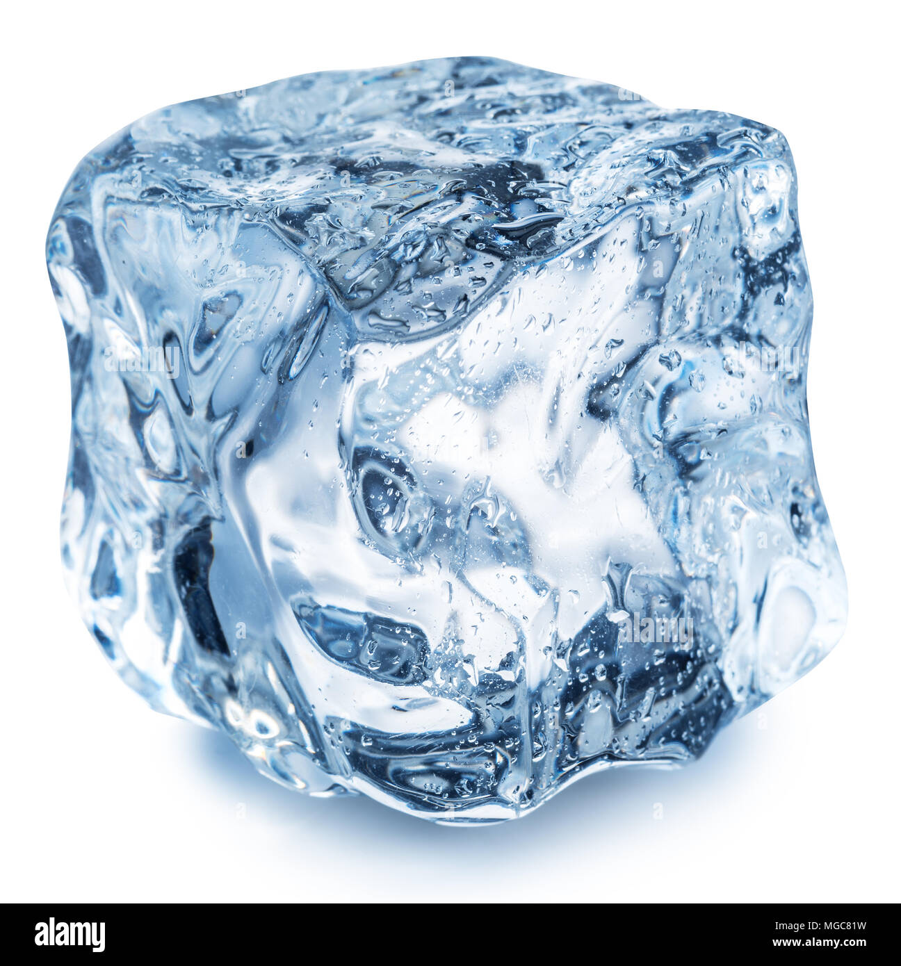 Ice cube with water drops. Macro shot. Clipping path Stock Photo - Alamy