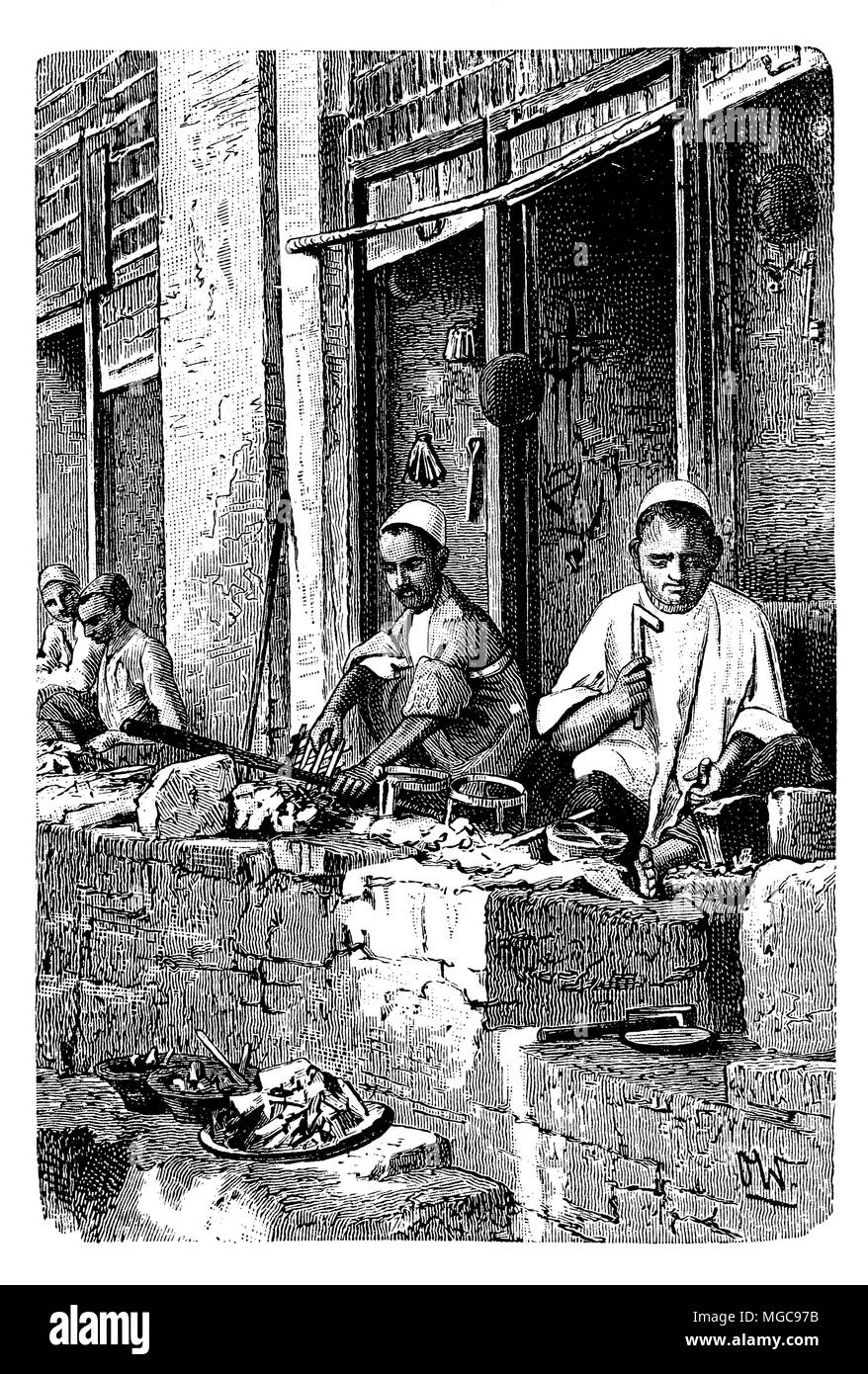 Old illustration of blacksmiths hi-res stock photography and images - Alamy