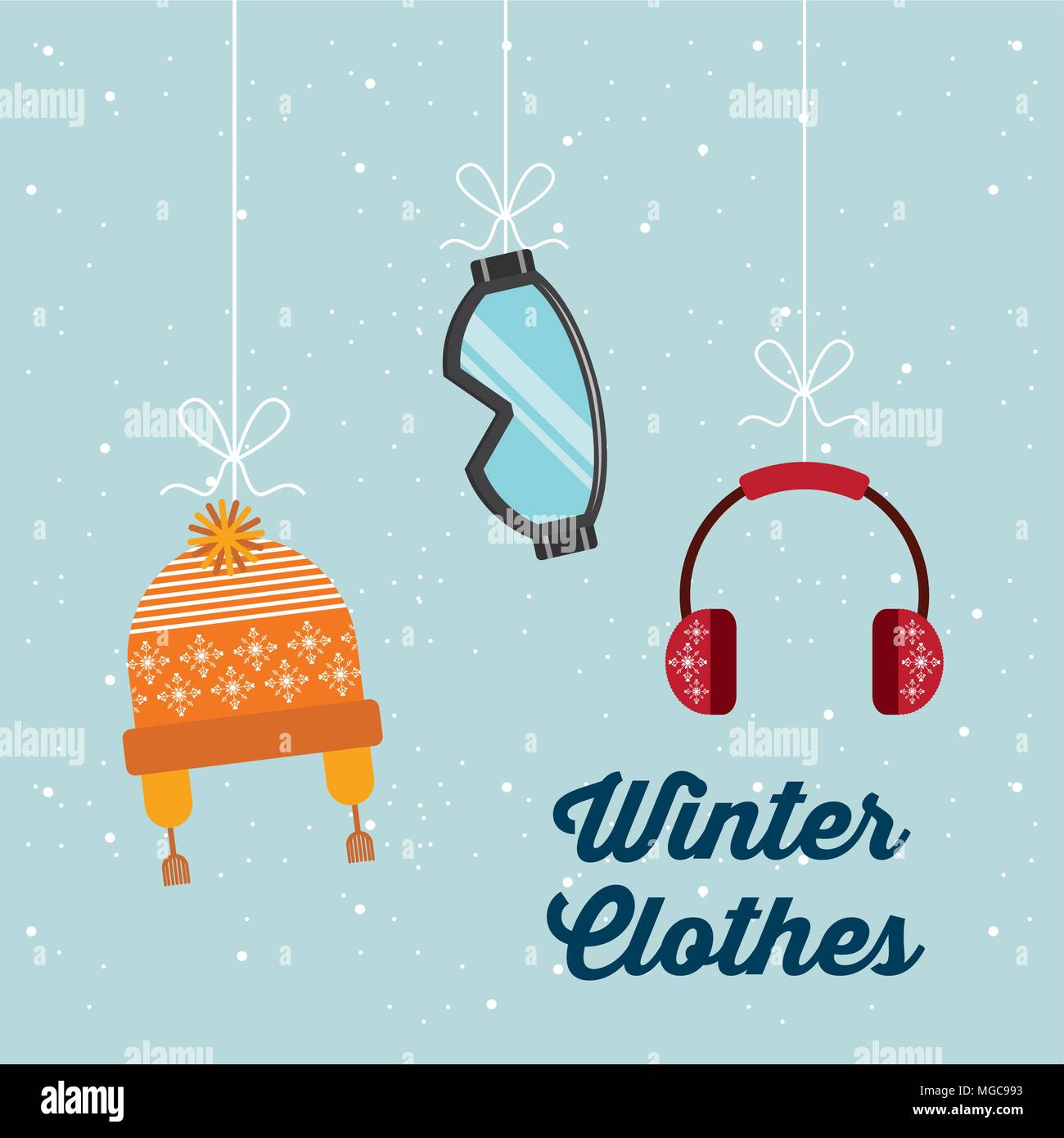 winter clothes design, vector illustration eps10 graphic Stock Vector ...