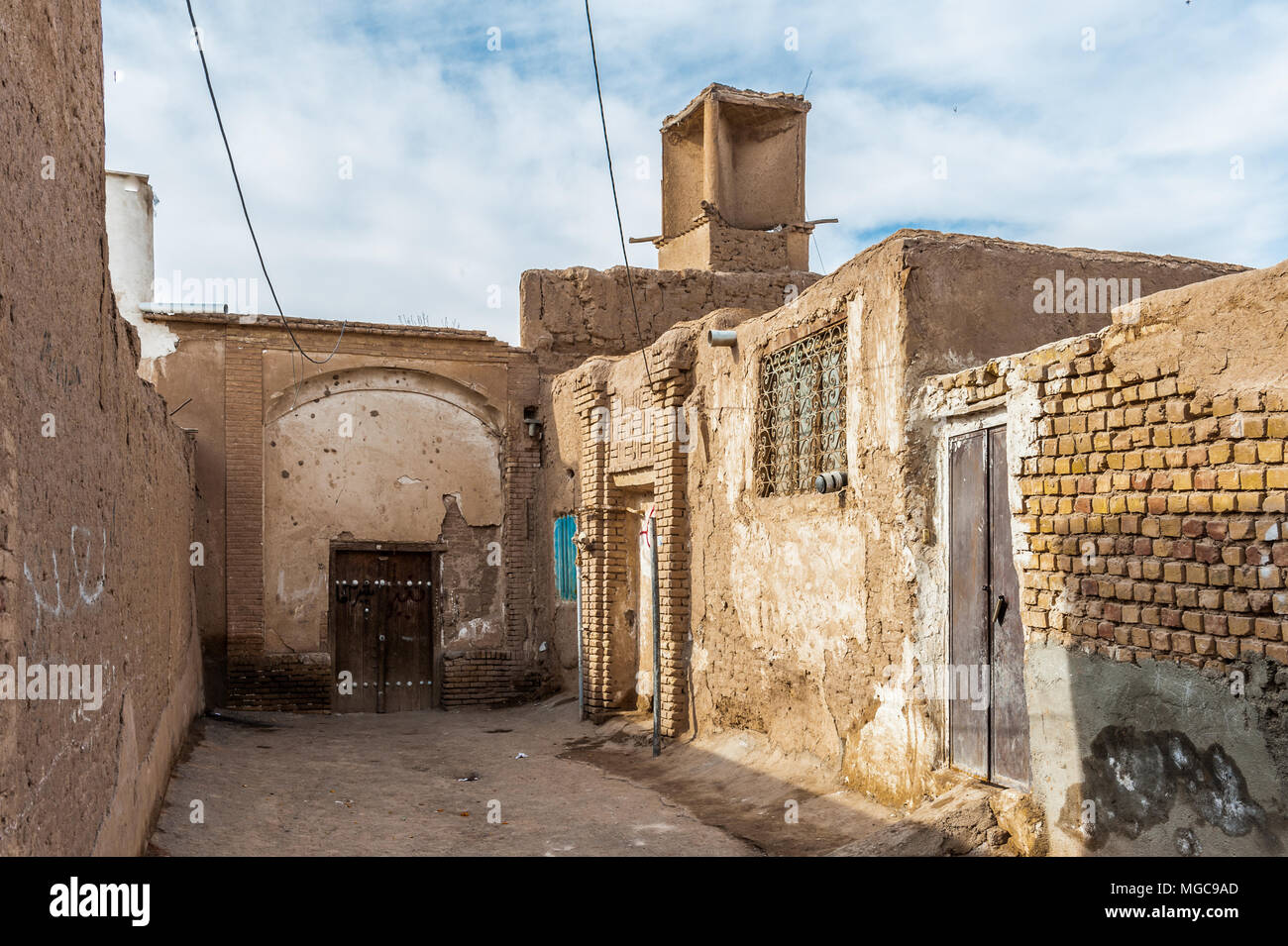 Street in ruins of Nushabad, Iran Stock Photo - Alamy