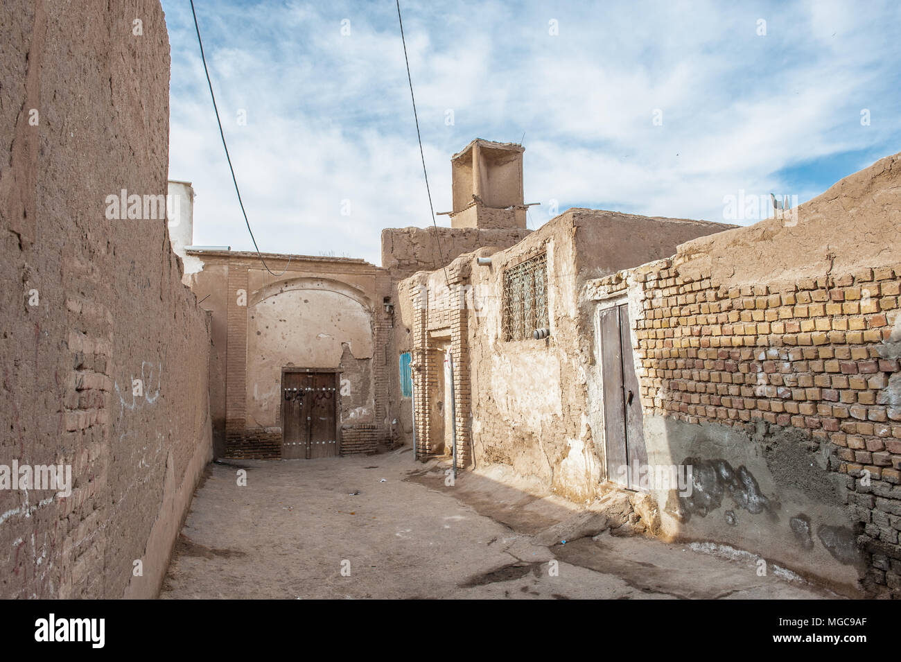 Street in ruins of Nushabad, Iran Stock Photo - Alamy