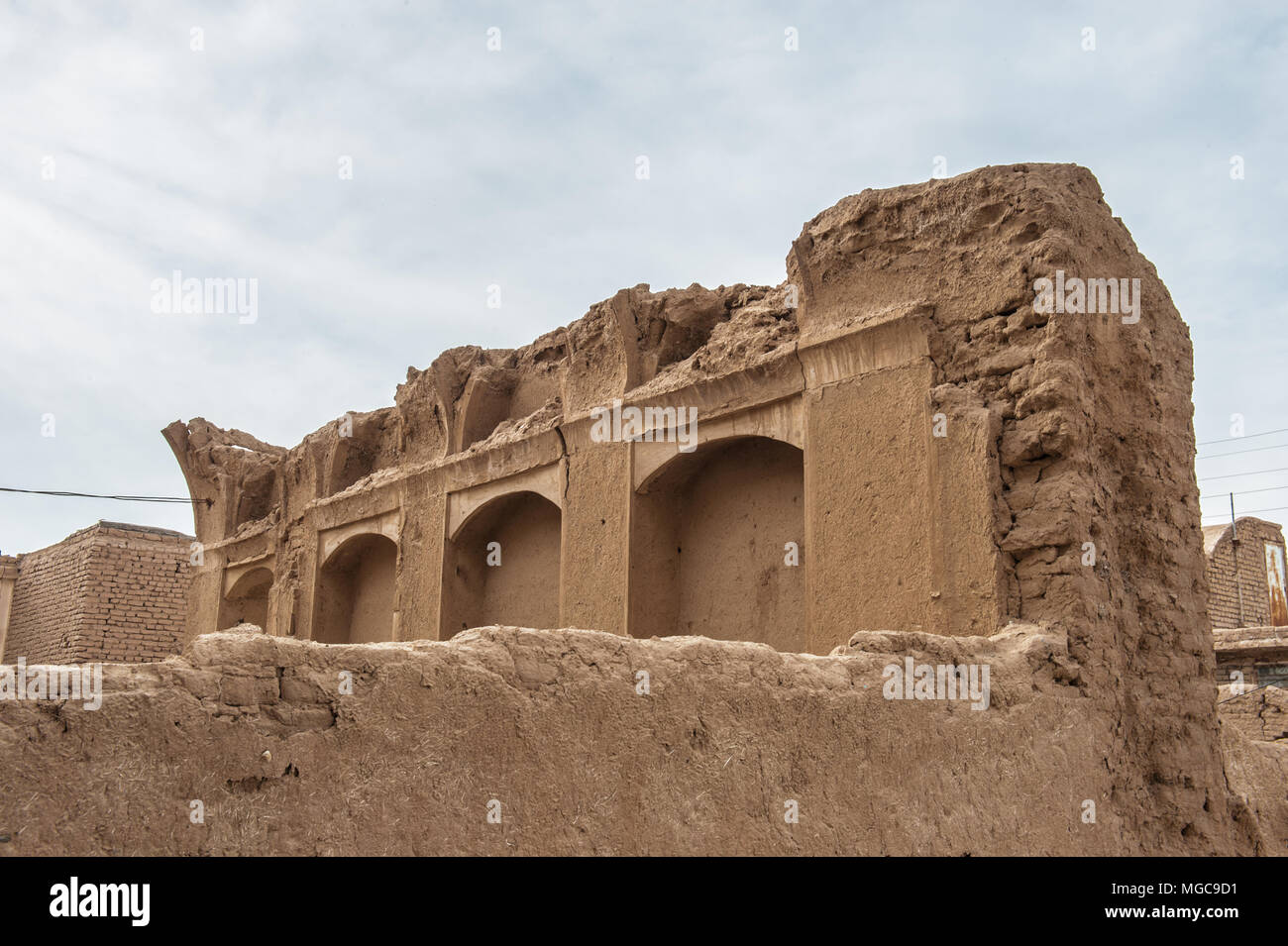 Ruins in the ancient area of Nushabad, Iran Stock Photo - Alamy