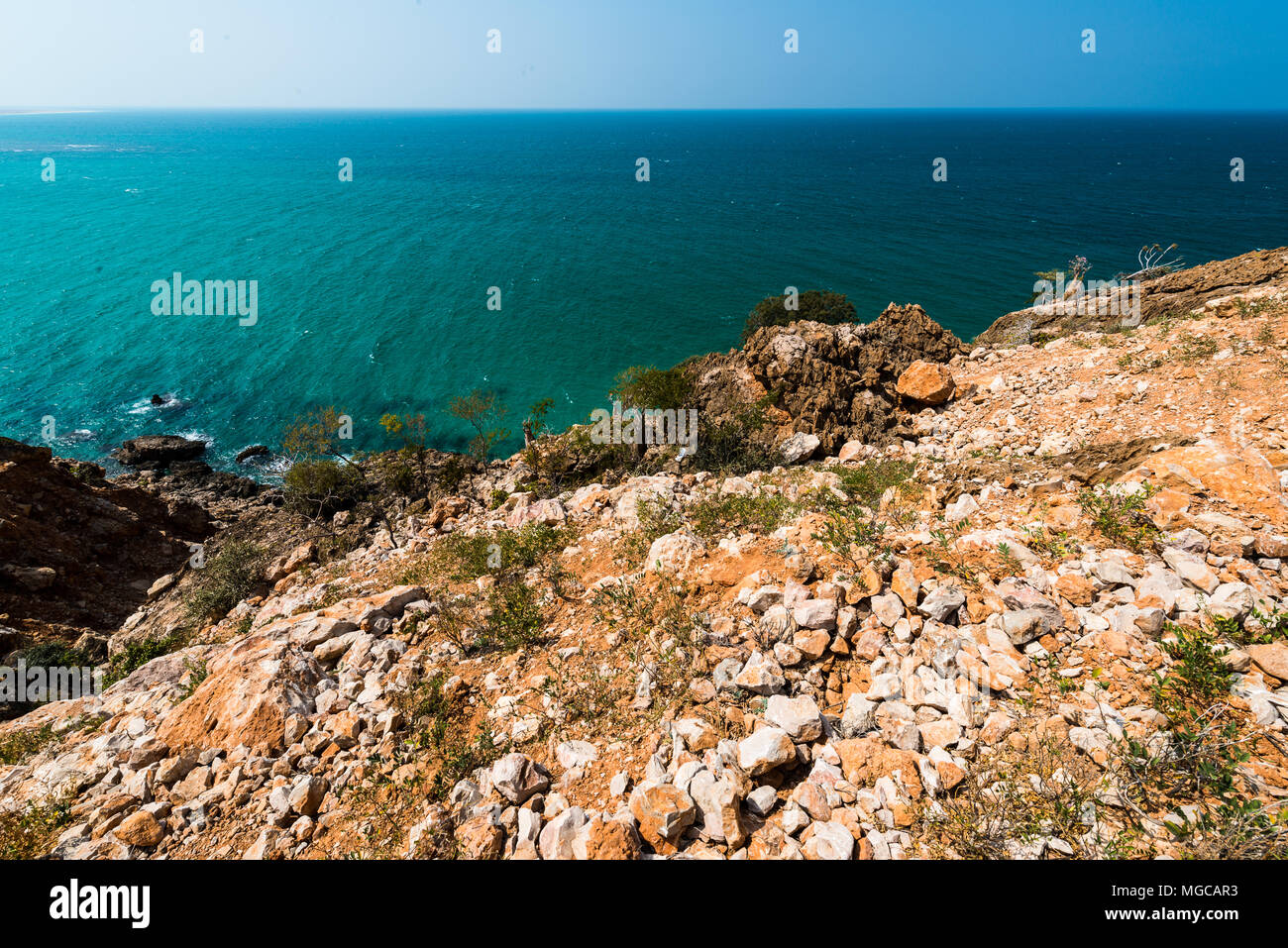 Rock and sea landscape Stock Photo - Alamy