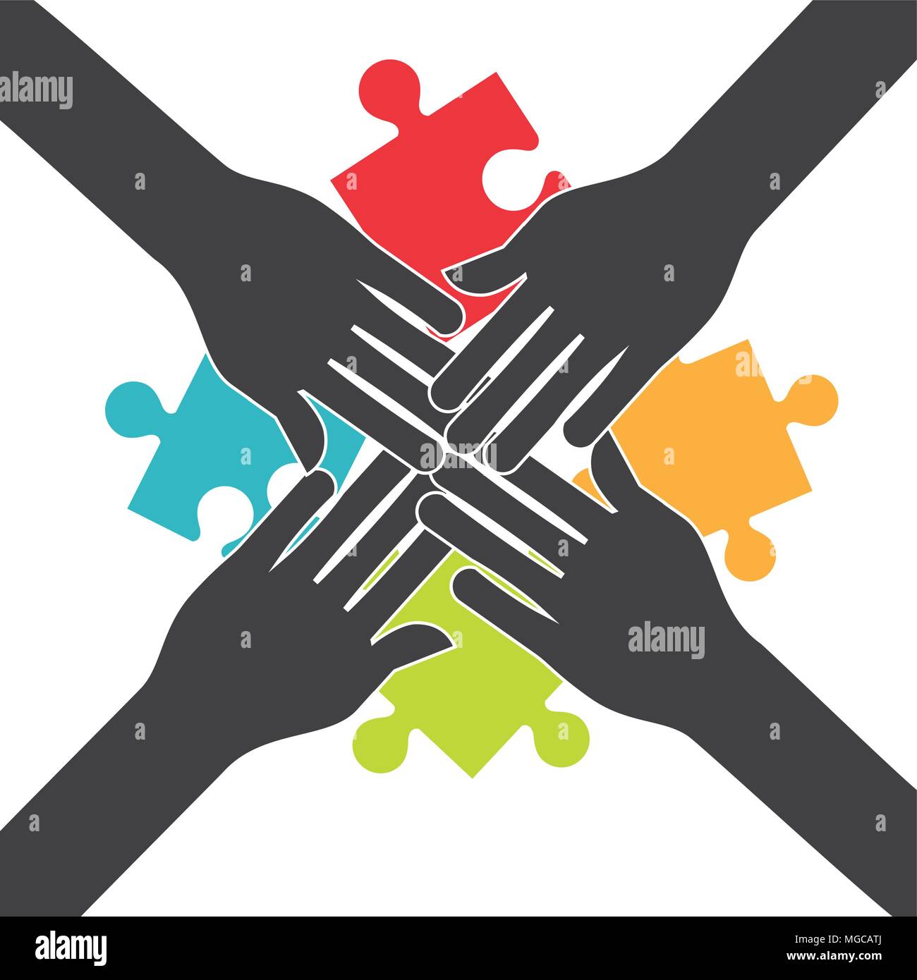 Colaboration team Stock Vector Images - Alamy