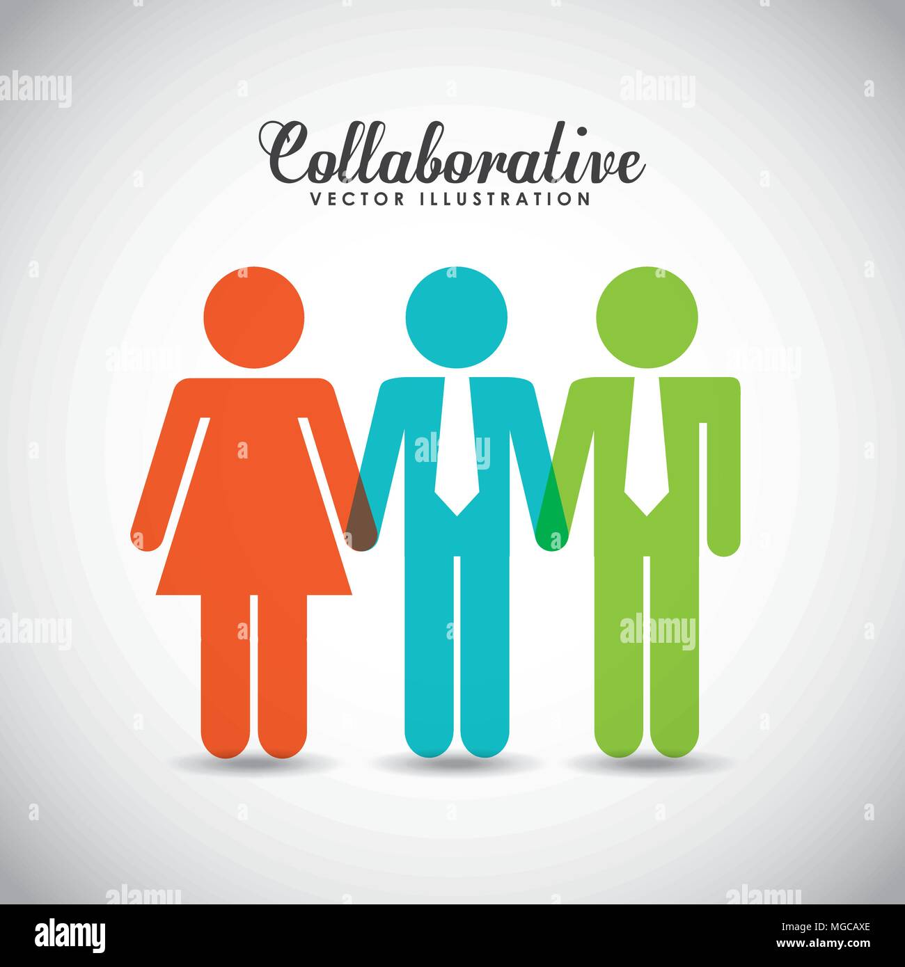 Collaborating group man Stock Vector Images - Alamy