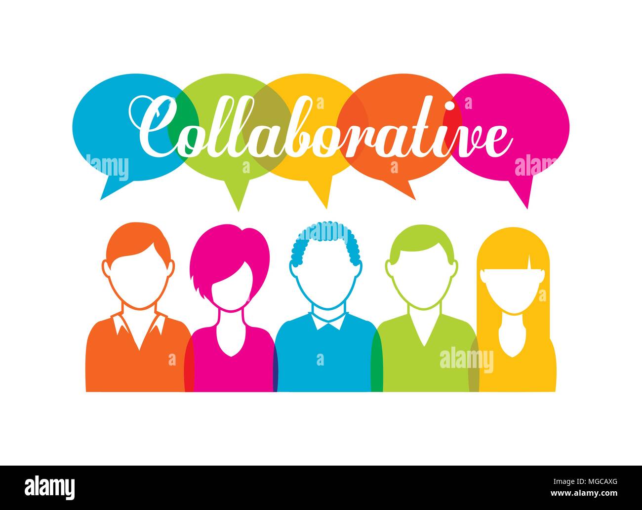 collaborative people design, vector illustration eps10 graphic Stock ...