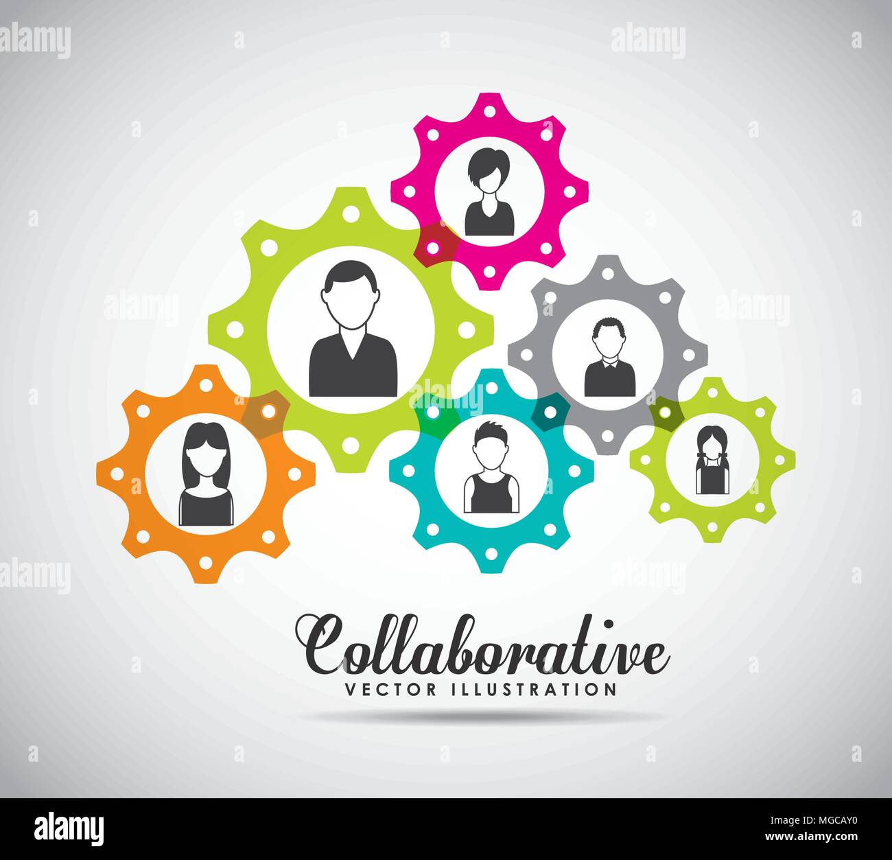 collaborative people design, vector illustration eps10 graphic Stock ...