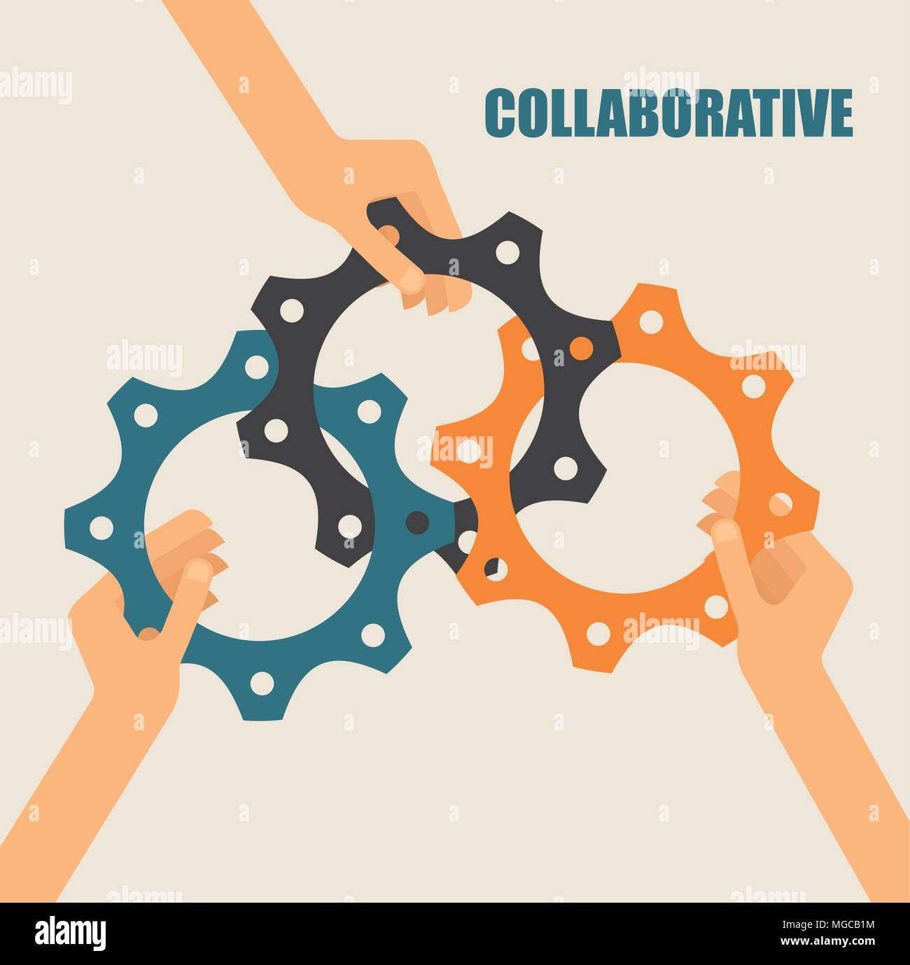Colaboration team Stock Vector Images - Alamy