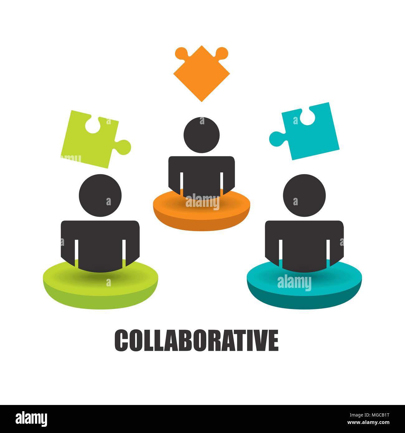 colaborative people design, vector illustration eps10 graphic Stock ...