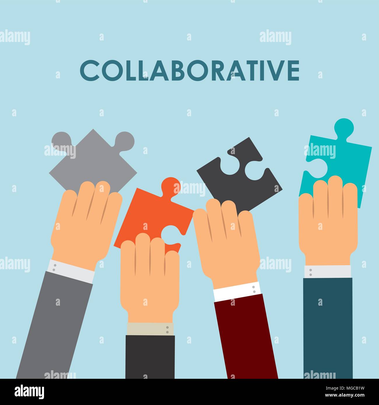 colaborative people design, vector illustration eps10 graphic Stock ...