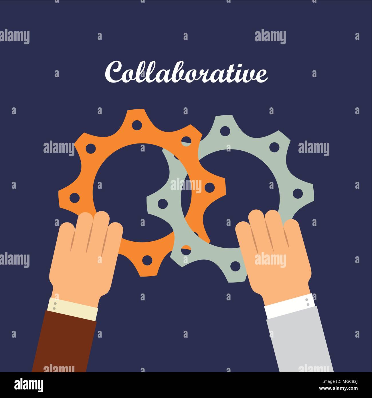 colaborative people design, vector illustration eps10 graphic Stock ...