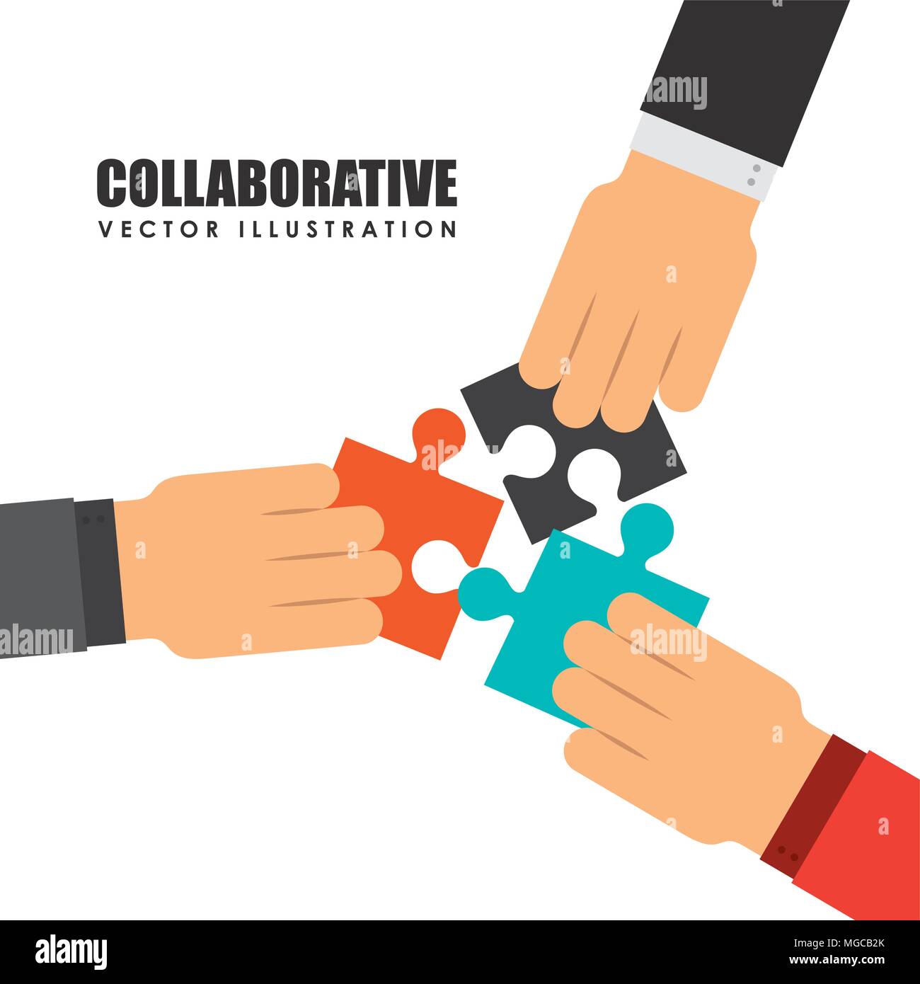 colaborative people design, vector illustration eps10 graphic Stock ...