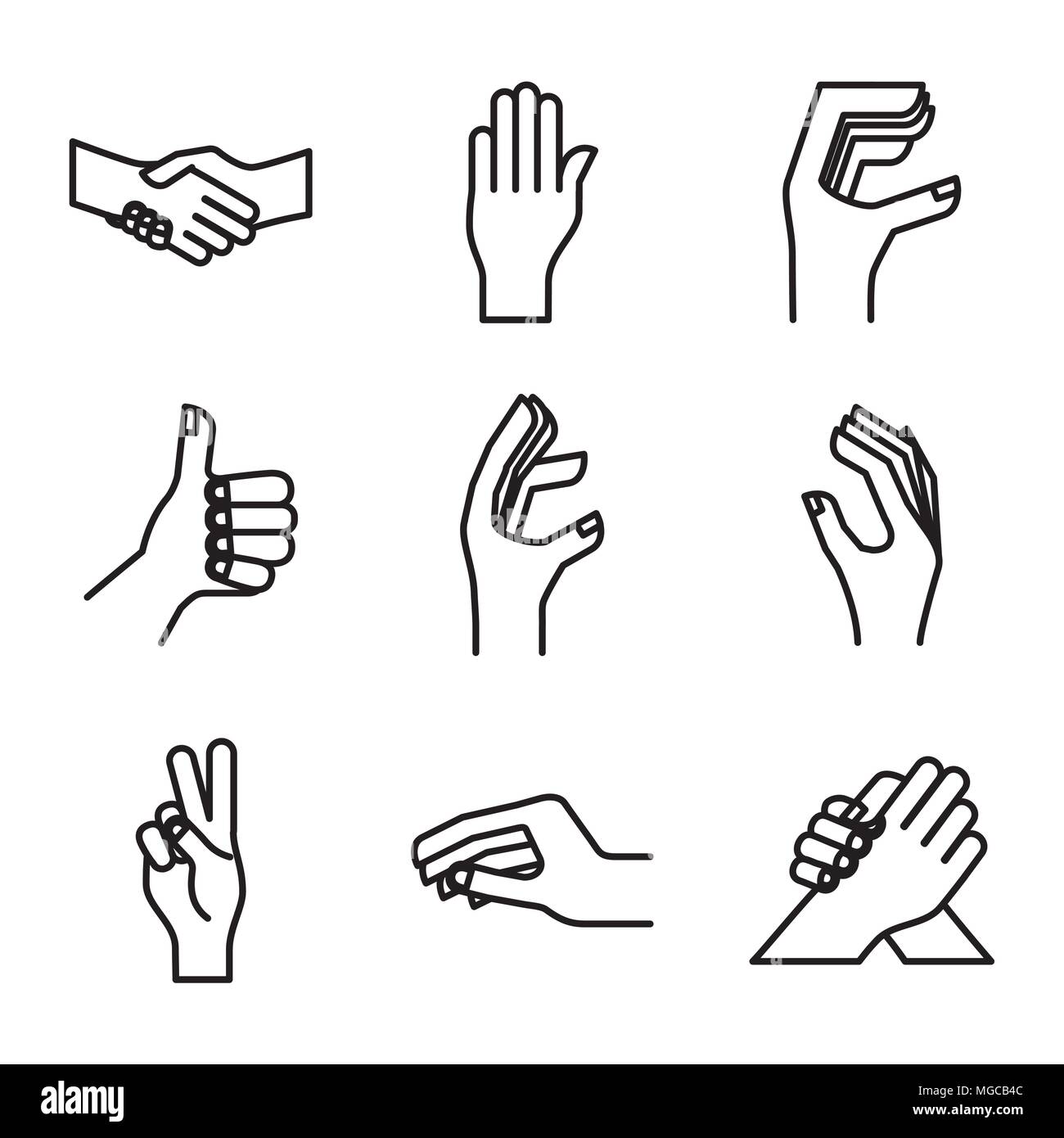 hand gestures design, vector illustration eps10 graphic Stock Vector ...