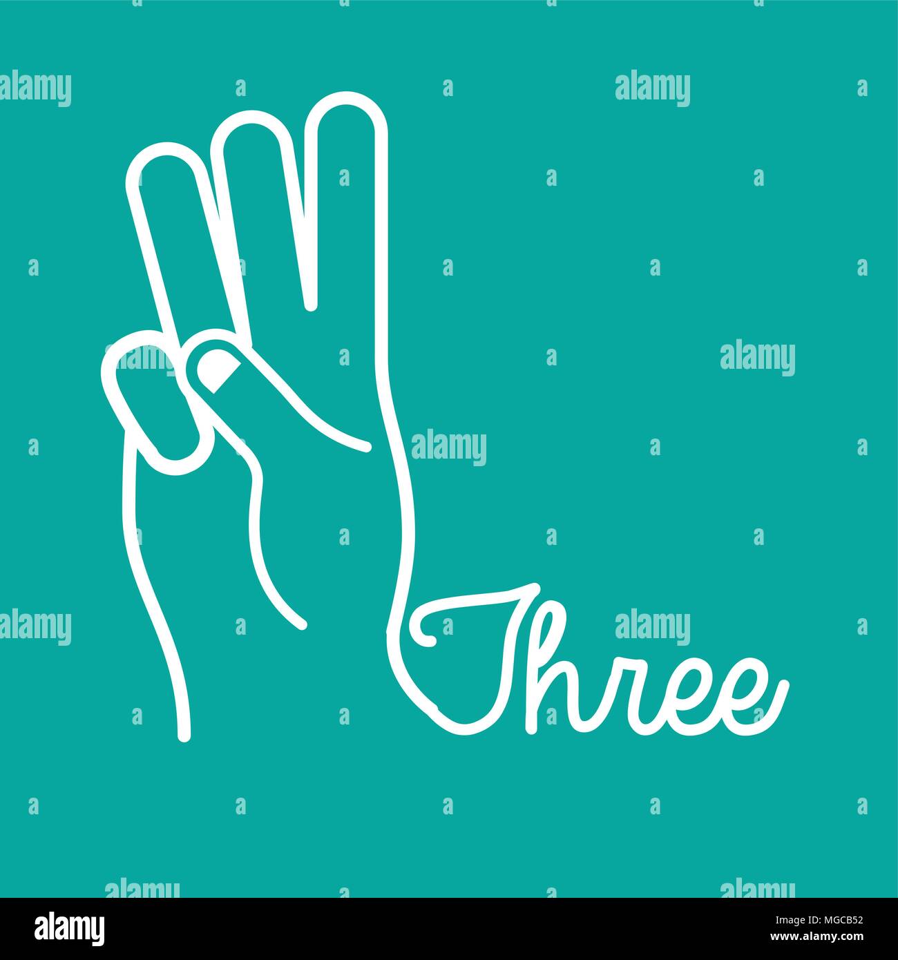 Three thumbs Stock Vector Images - Alamy