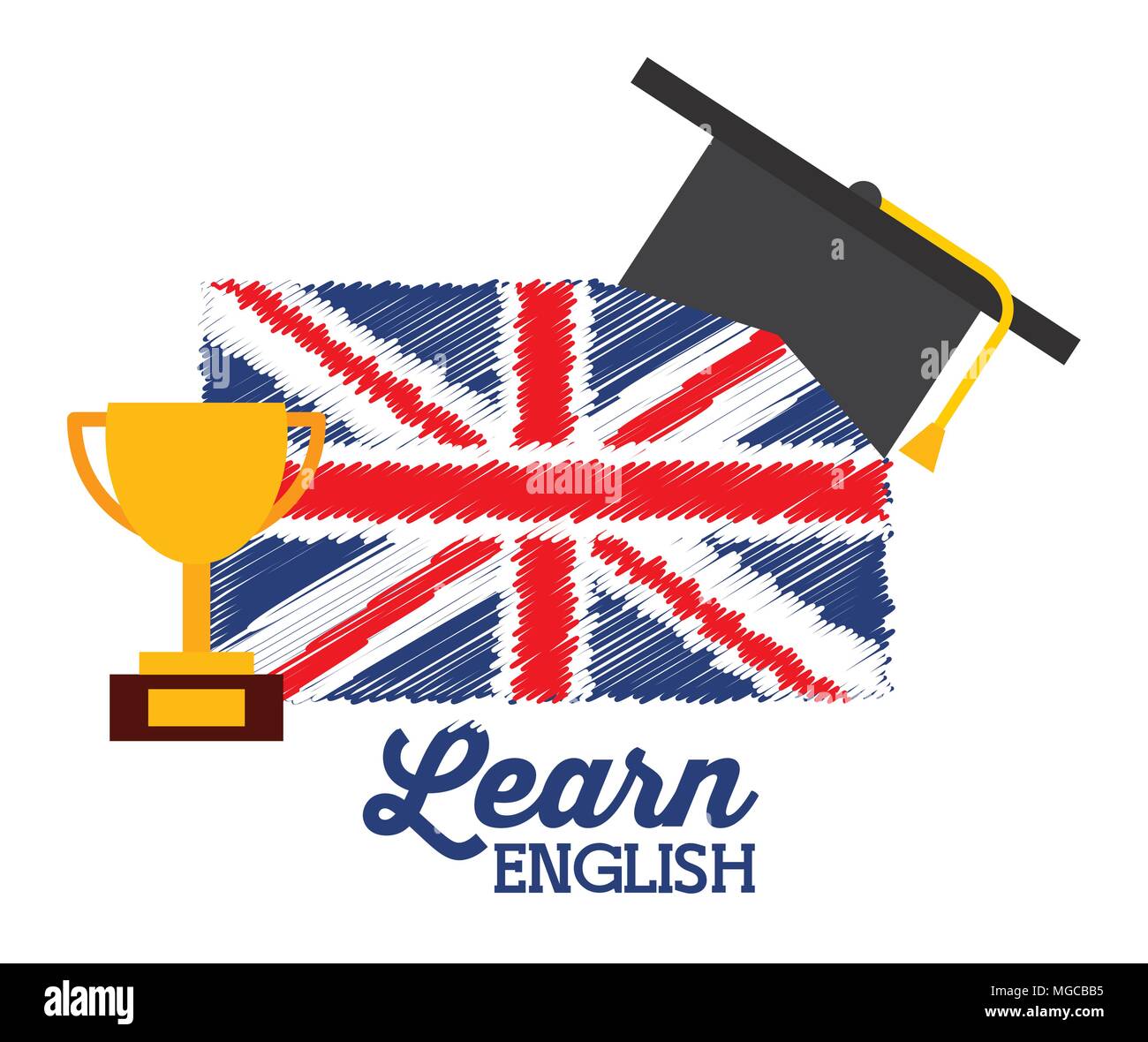 learn english design, vector illustration eps10 graphic Stock Vector ...