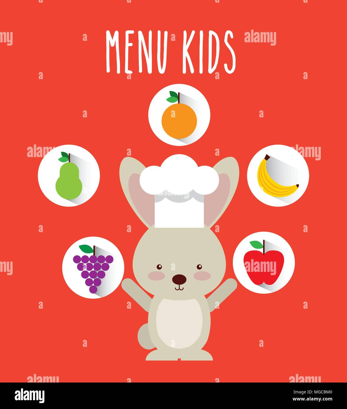 kids menu design, vector illustration eps10 graphic Stock Vector Image ...