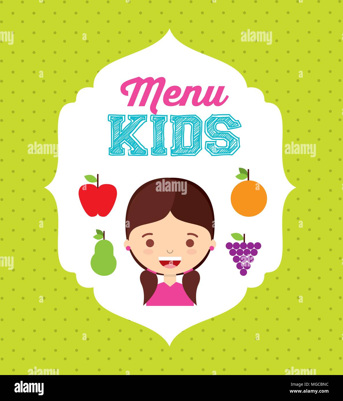 kids menu design, vector illustration eps10 graphic Stock Vector Image ...