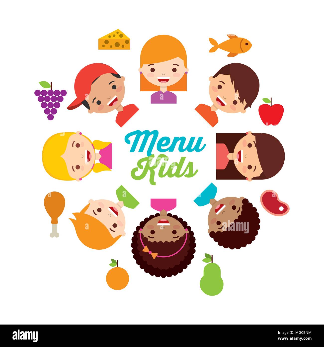 Fruits girls Stock Vector Images - Alamy