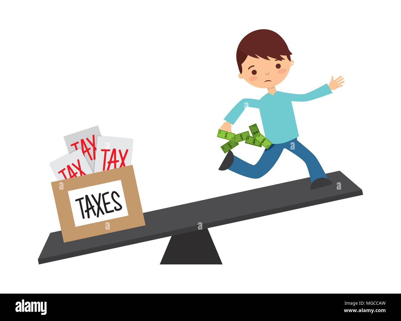 High tax cartoon Stock Vector Images - Alamy