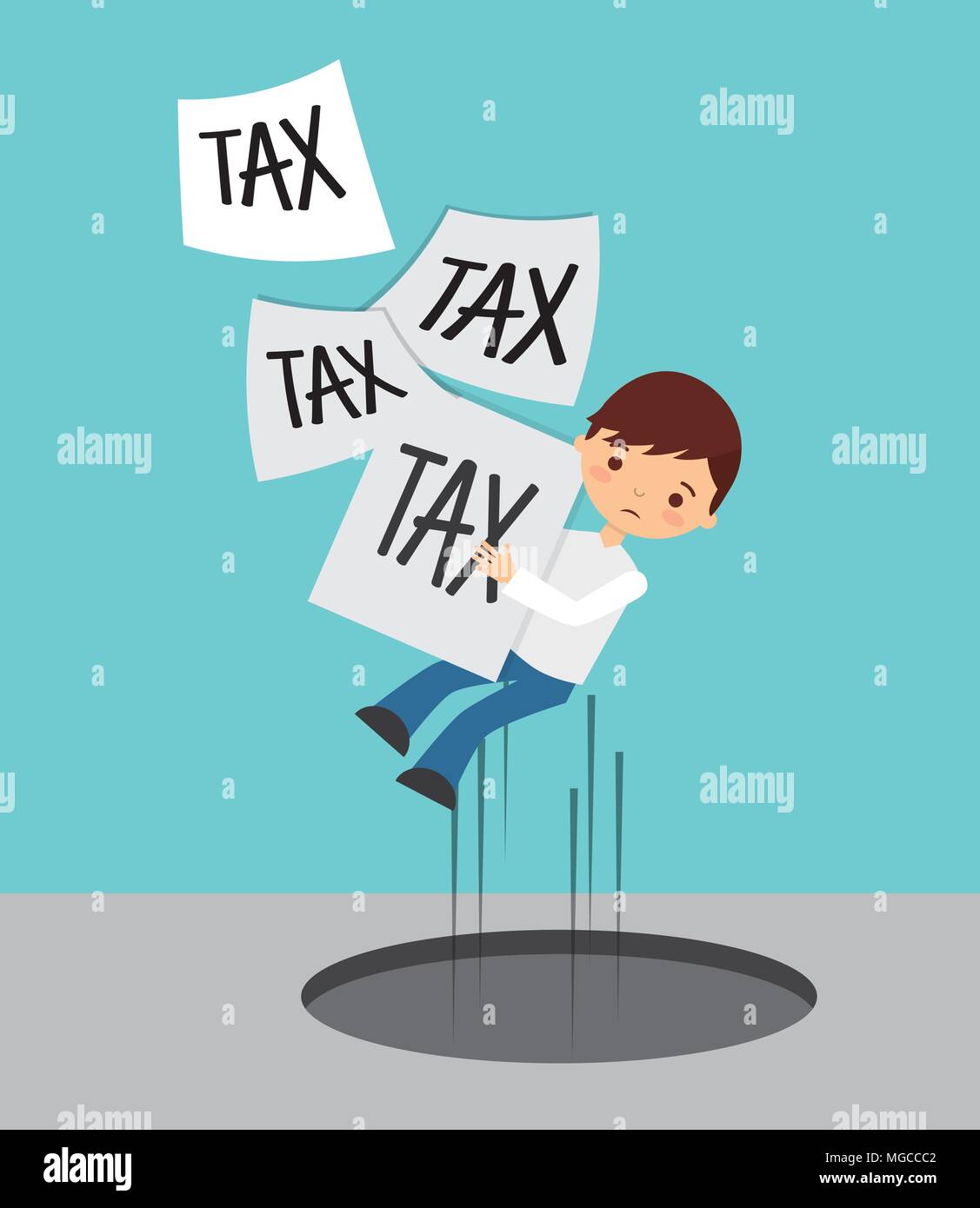 High tax cartoon Stock Vector Images - Alamy