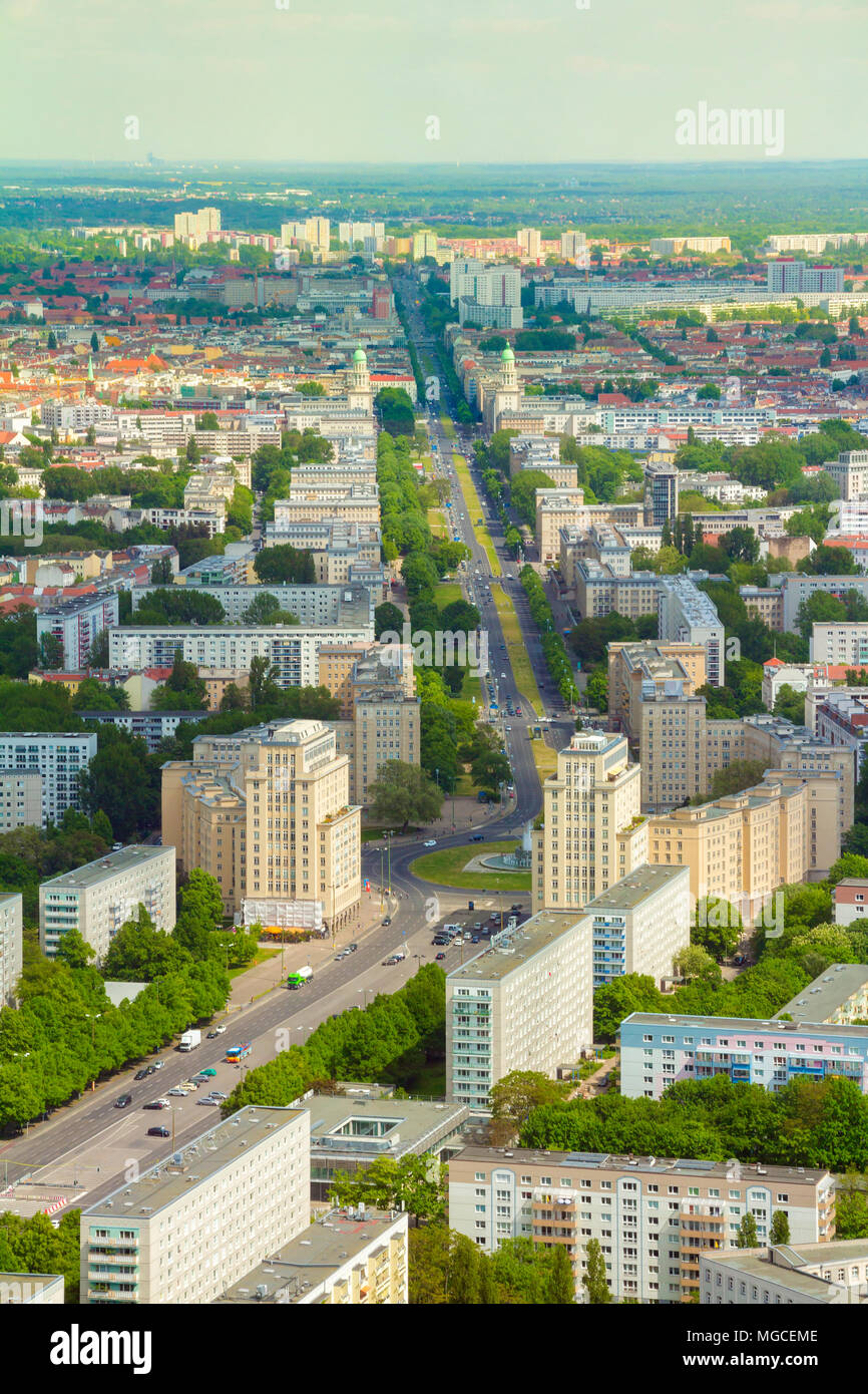 Aerial view of Berlin skyline with colorful buildings Stock Photo - Alamy