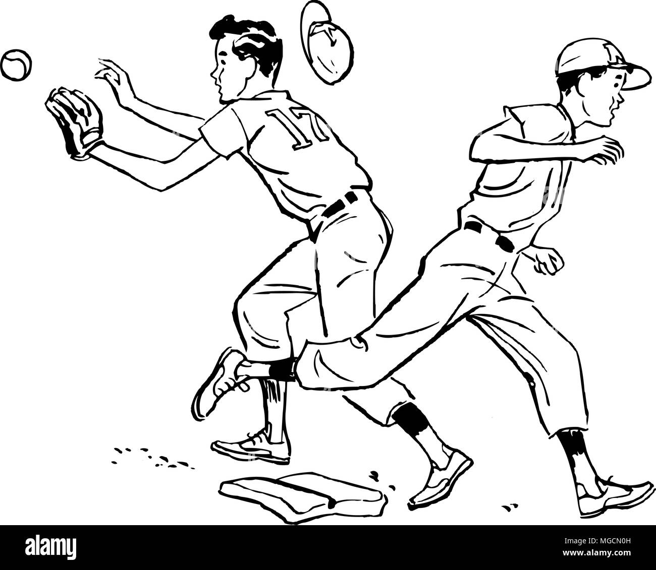 First baseman Stock Vector Images - Alamy