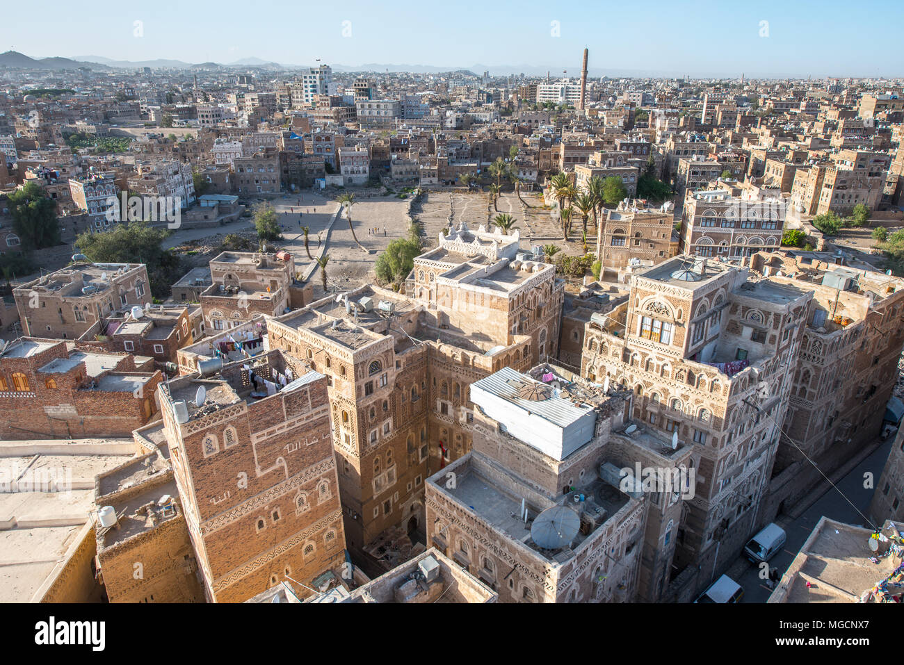 Architecture of the Old Town of Sana'a, Yemen. UNESCO World heritage ...