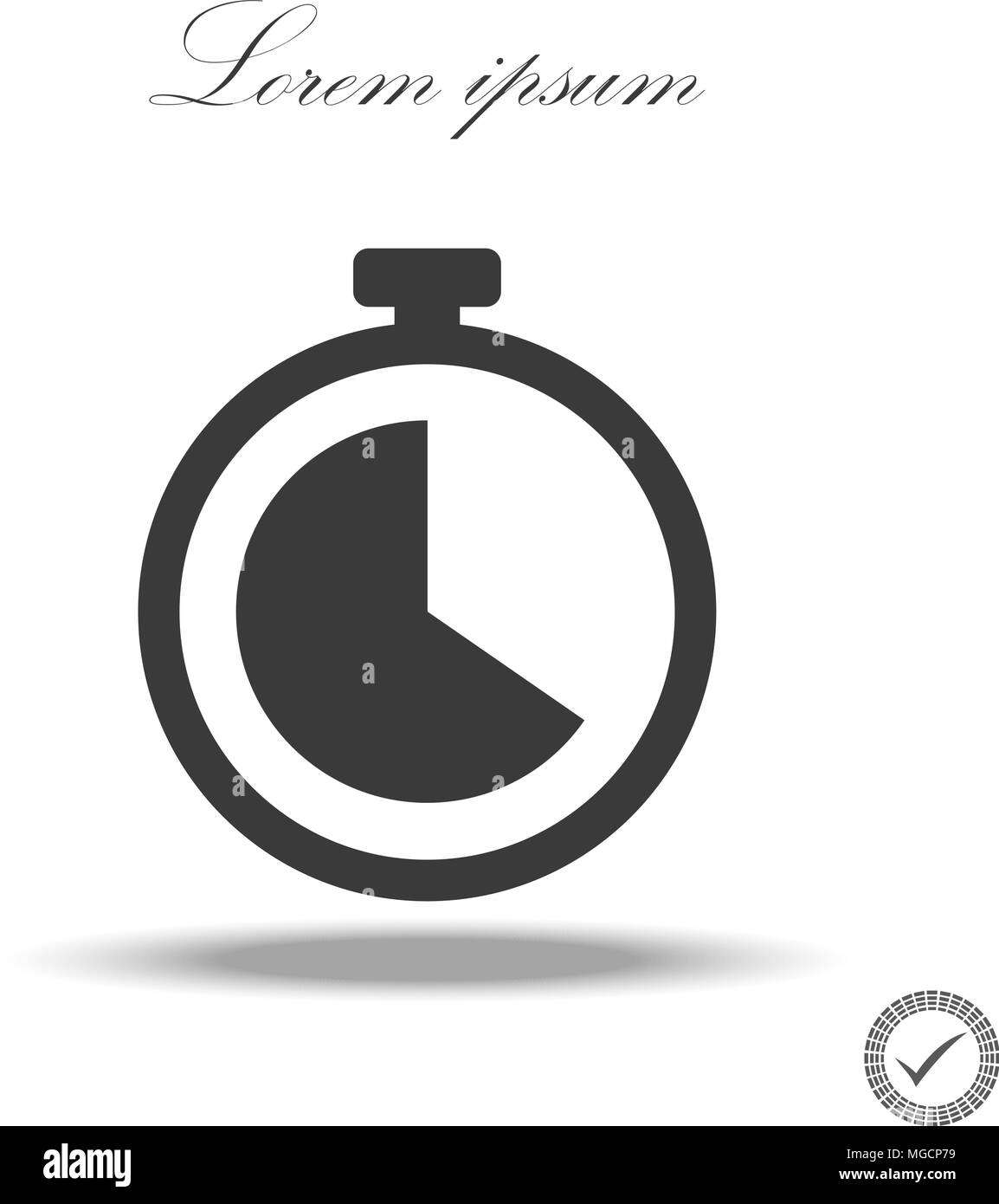 Clock line icon in trendy flat style isolated on background. Clock line ...