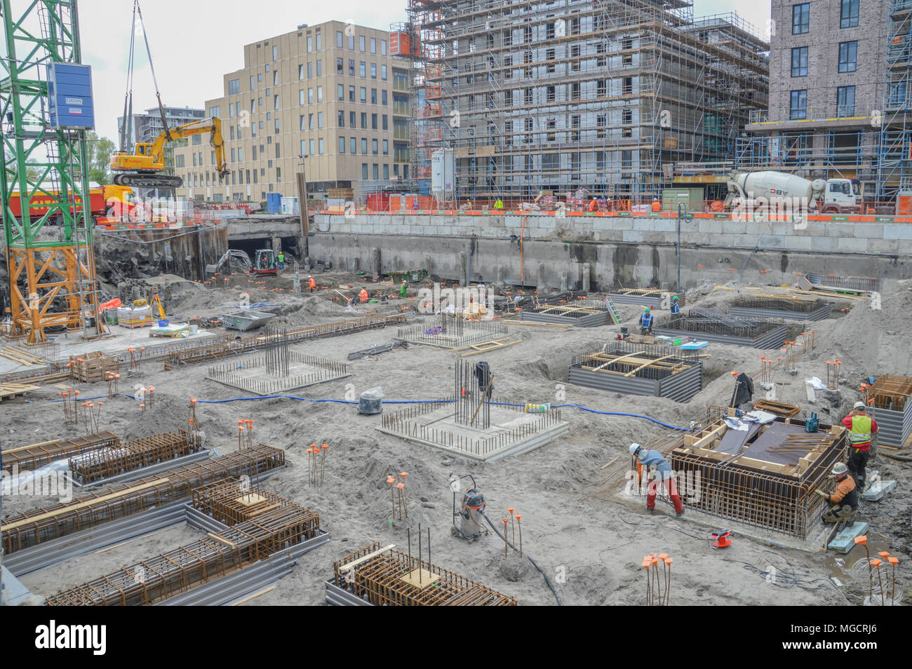 Construction Site At Amsterdam The Netherlands Stock Photo - Alamy