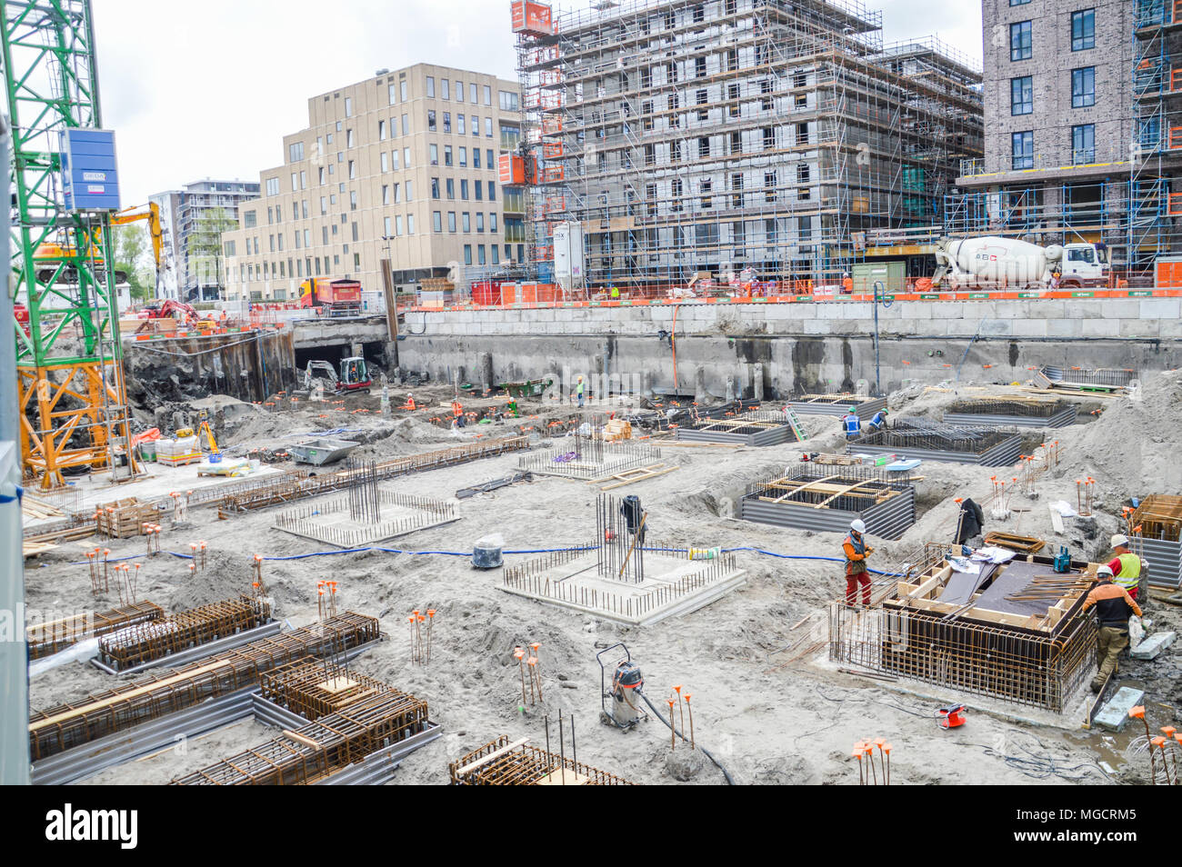 Construction Site At Amsterdam The Netherlands Stock Photo - Alamy