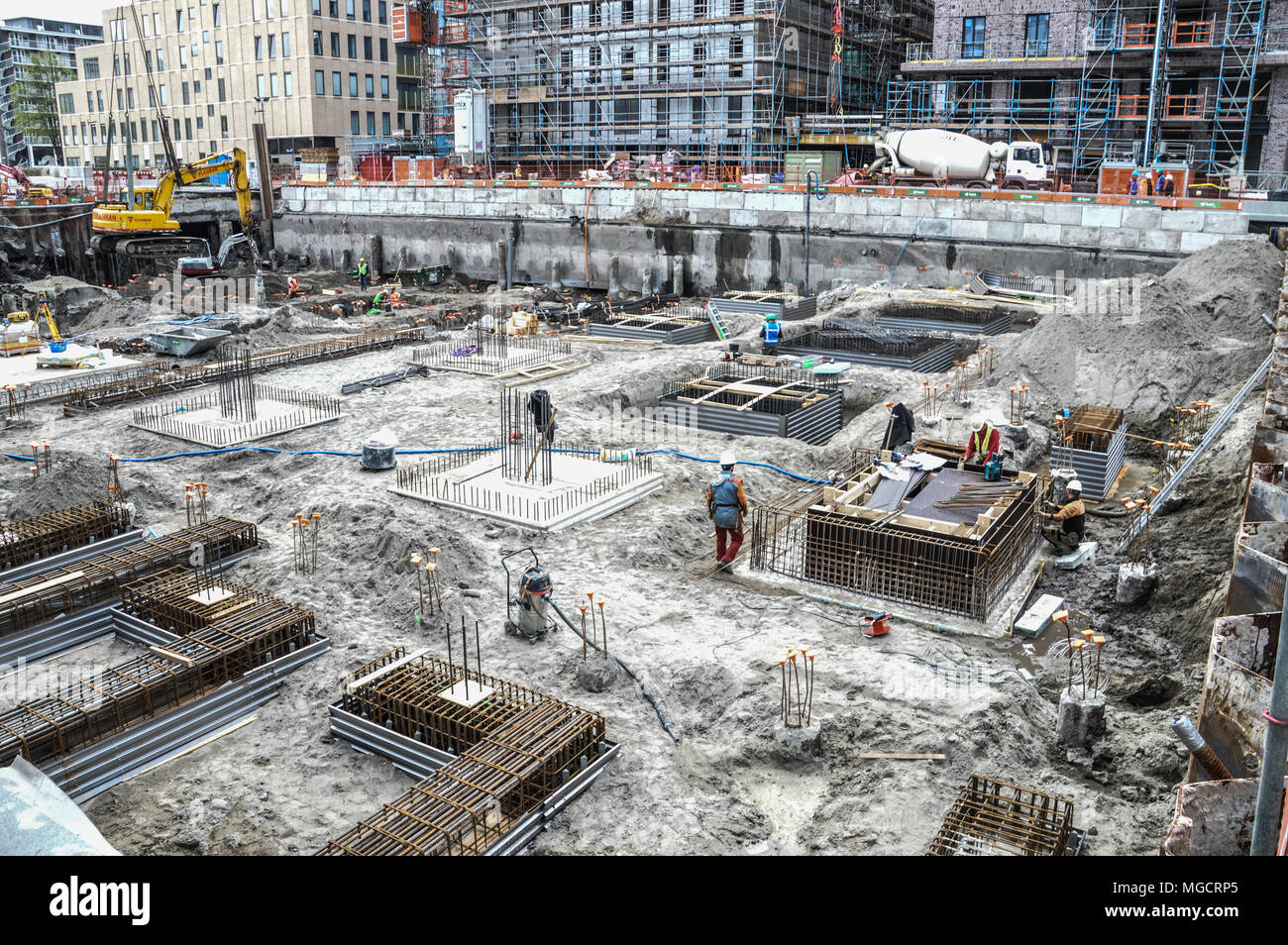 Construction Site At Amsterdam The Netherlands Stock Photo - Alamy