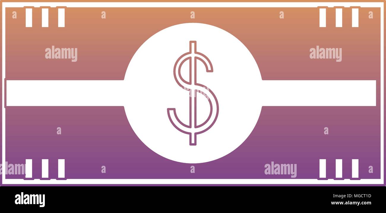 money bill icon over white background, colorful design. vector ...