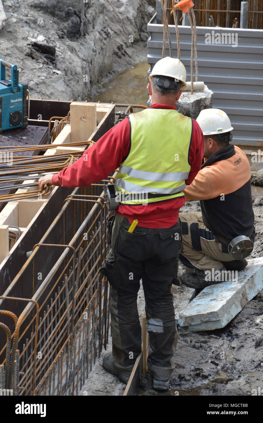 Steel Benders At Work Stock Photo - Alamy