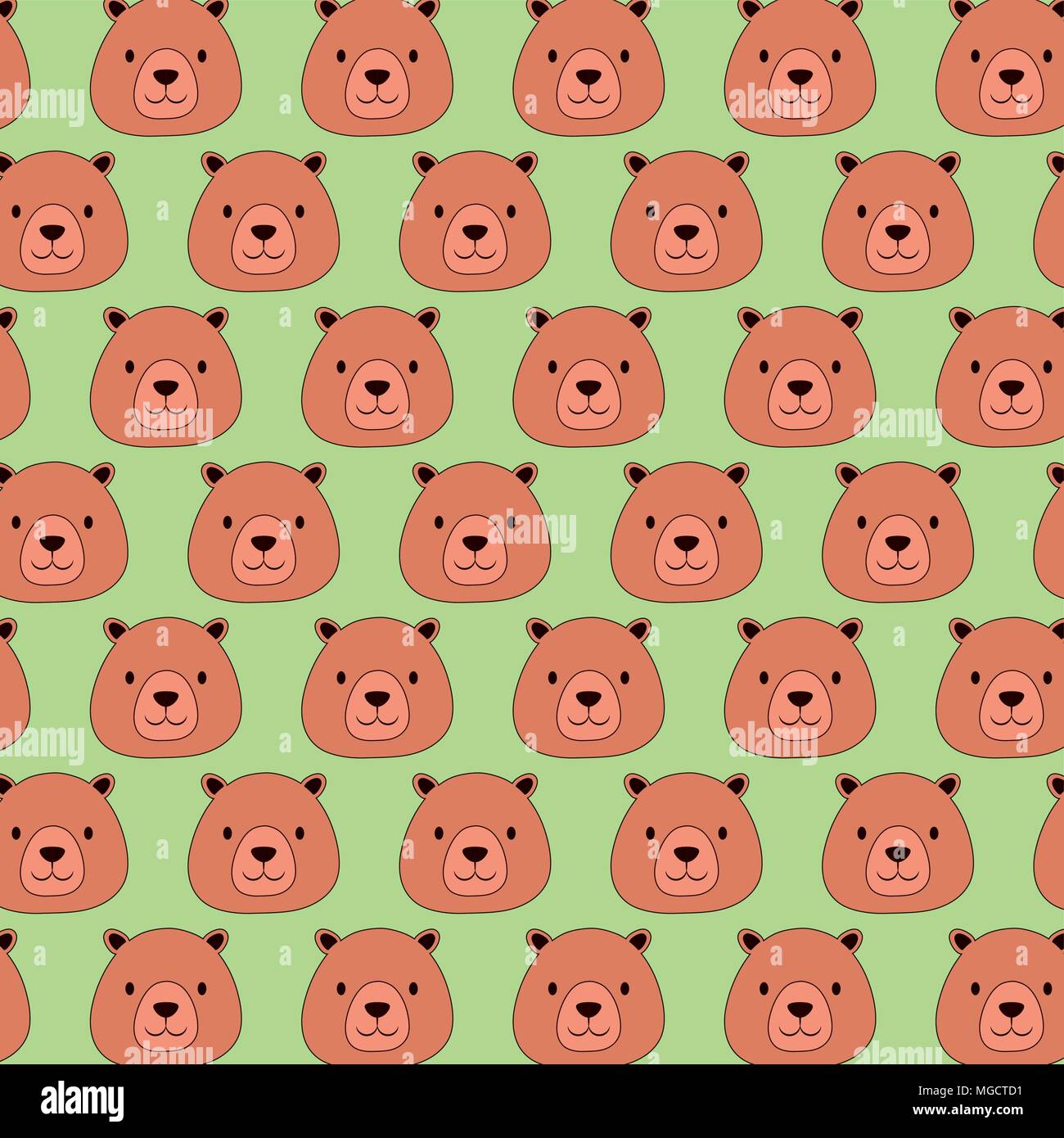 colorful background of cute bears design, vector illustration Stock ...