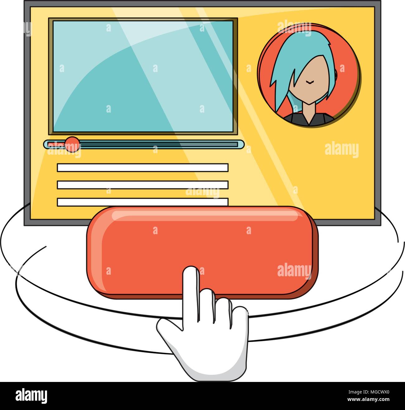 web profile icon over white background, vector illustration Stock ...