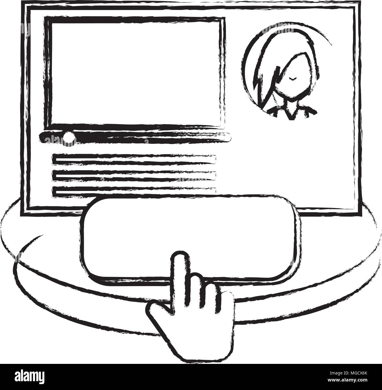 web profile icon over white background, vector illustration Stock ...