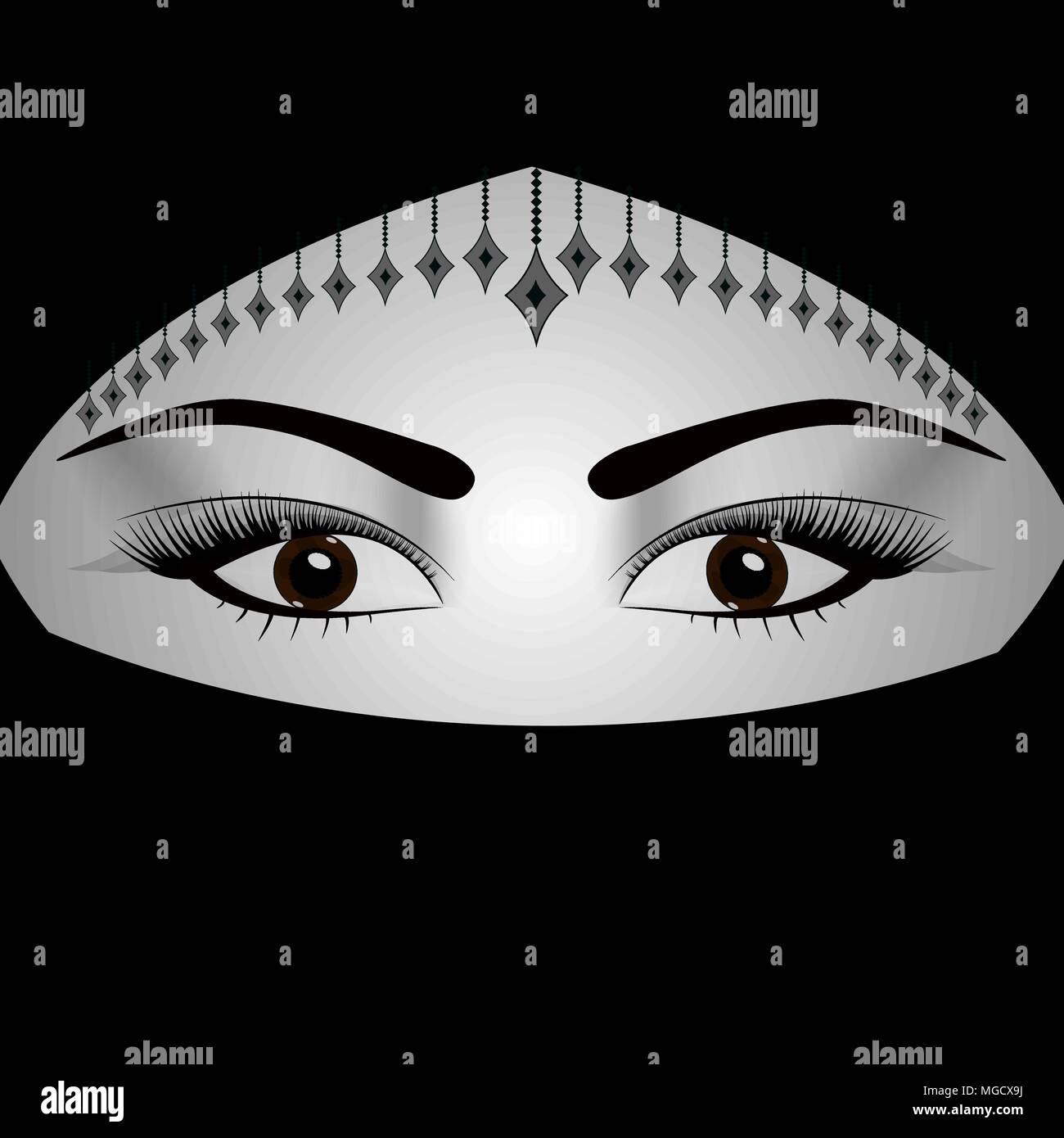 Muslim woman makeup Stock Vector Images - Alamy