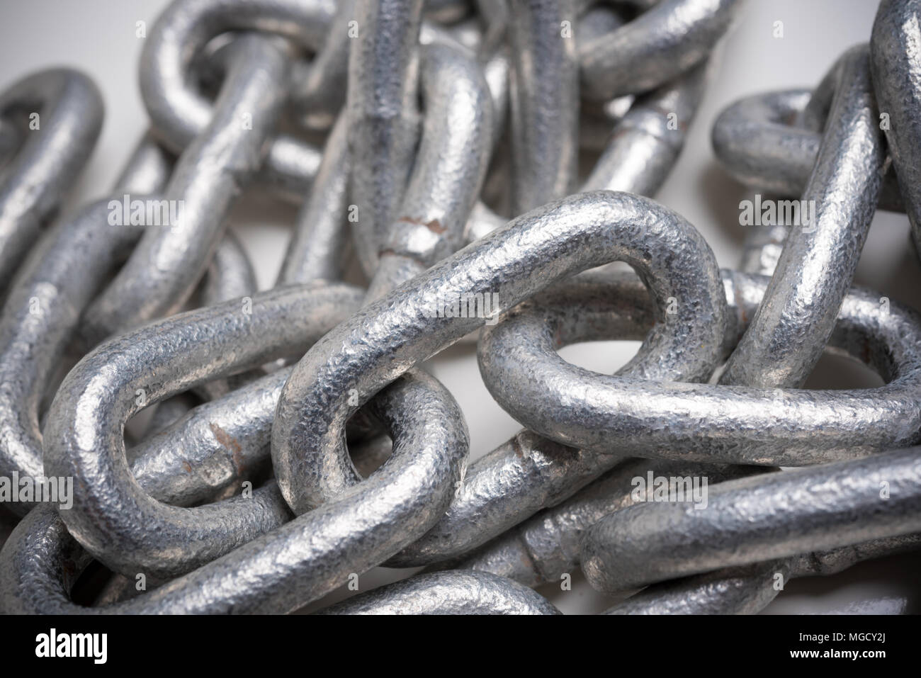 Iron Chain link on white background Stock Photo - Alamy